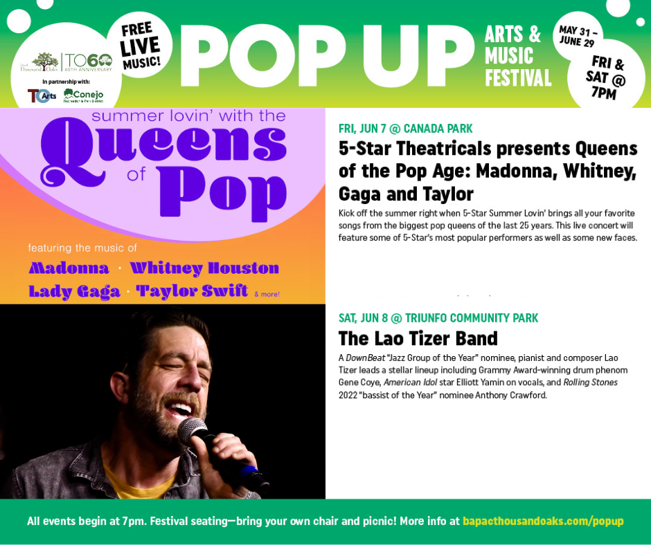 City of Thousand Oaks Pop-Up Arts & Music Festival Every Friday ...