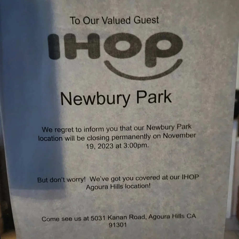 IHOP Newbury Park to Close Its Doors on Sunday, November 19th — Conejo ...