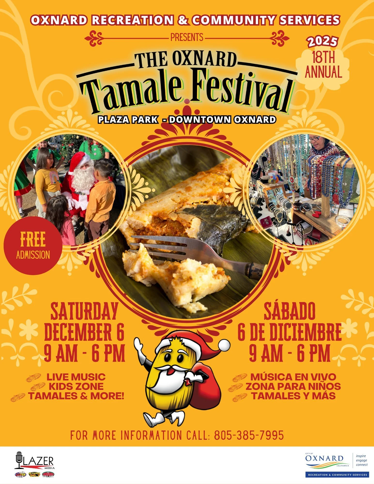 18th Annual Oxnard Tamale Festival on Saturday, December 6, 2025 ...