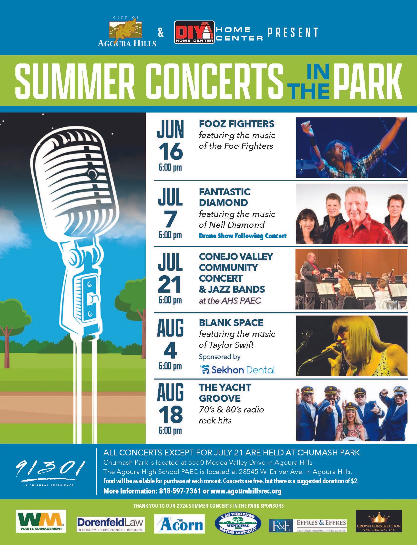 2024 City of Agoura Hills Summer Concerts in the Park - June through ...