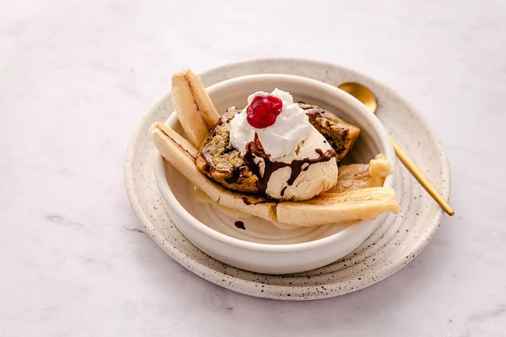 Banana Chocolate Chip Split Sundae — Veggies Made Great