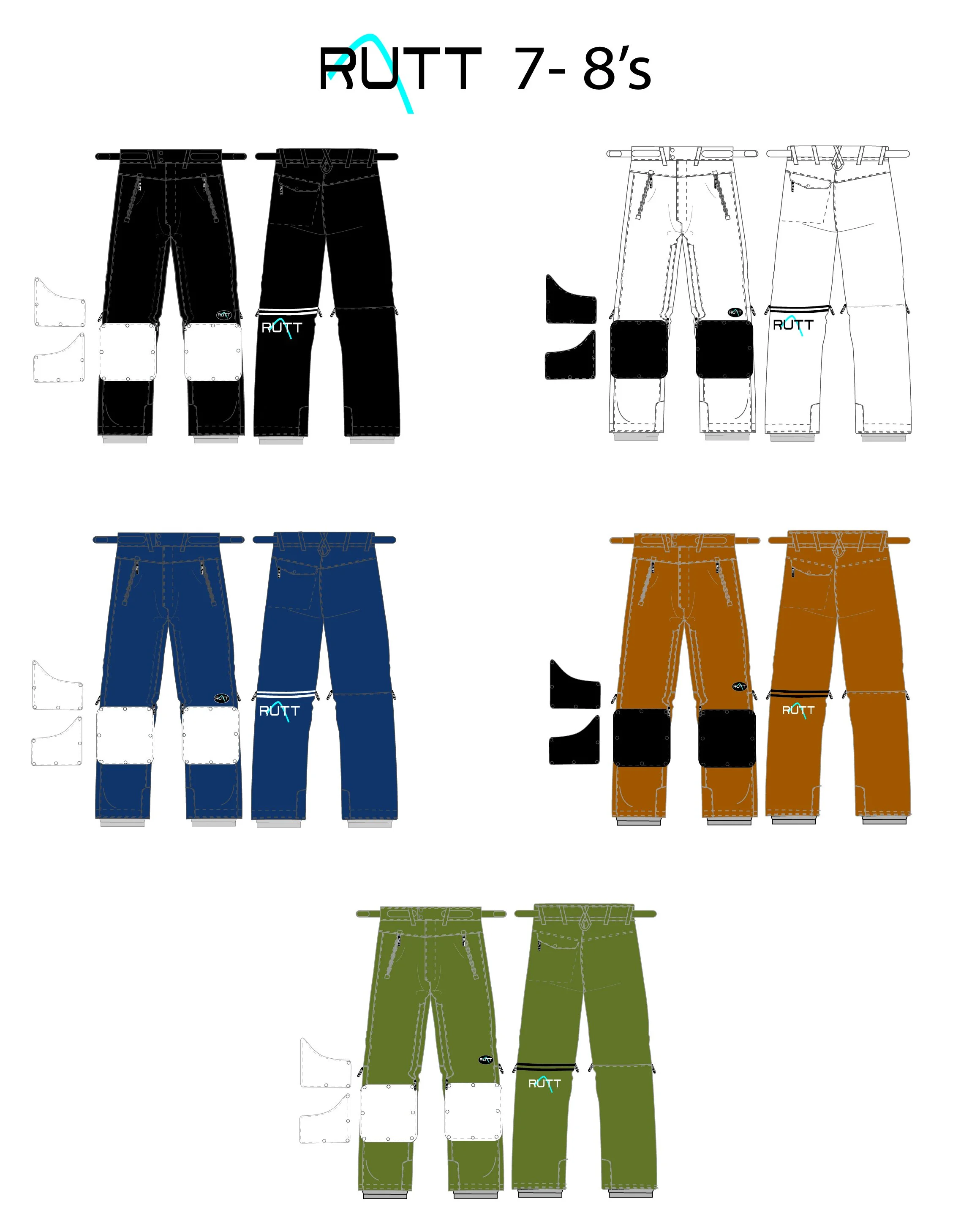 RUTT MOGUL PANTS 7-8's ( INSULATED ) RUTT MOGUL — RUTT MOGUL PANTS