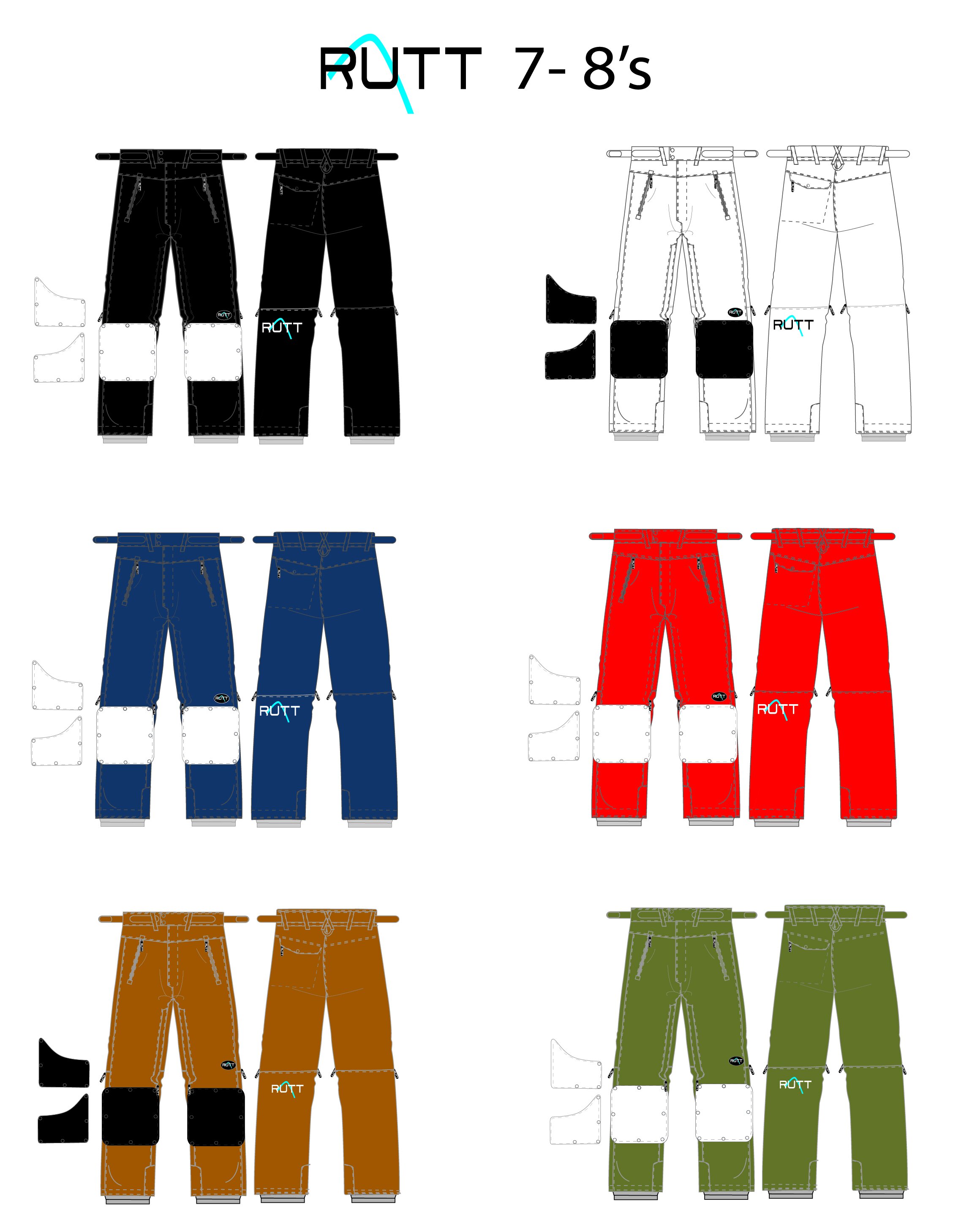 RUTT MOGUL PANTS CLASSIC 7-8 (INSULATED) — RUTT MOGUL PANT — RUTT MOGUL ...