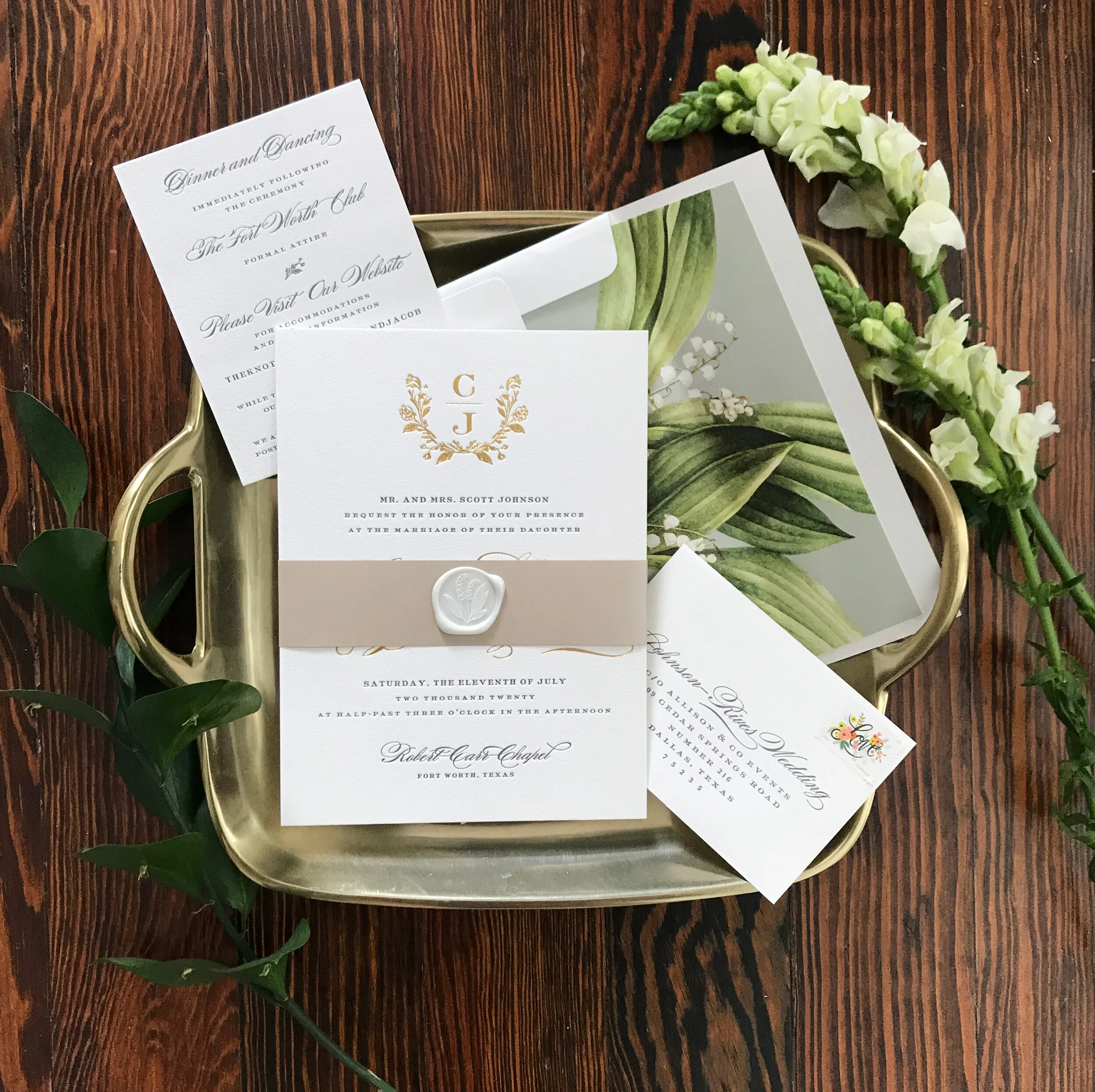 Beautiful save the dates, wedding invitations, programs, menus and ...