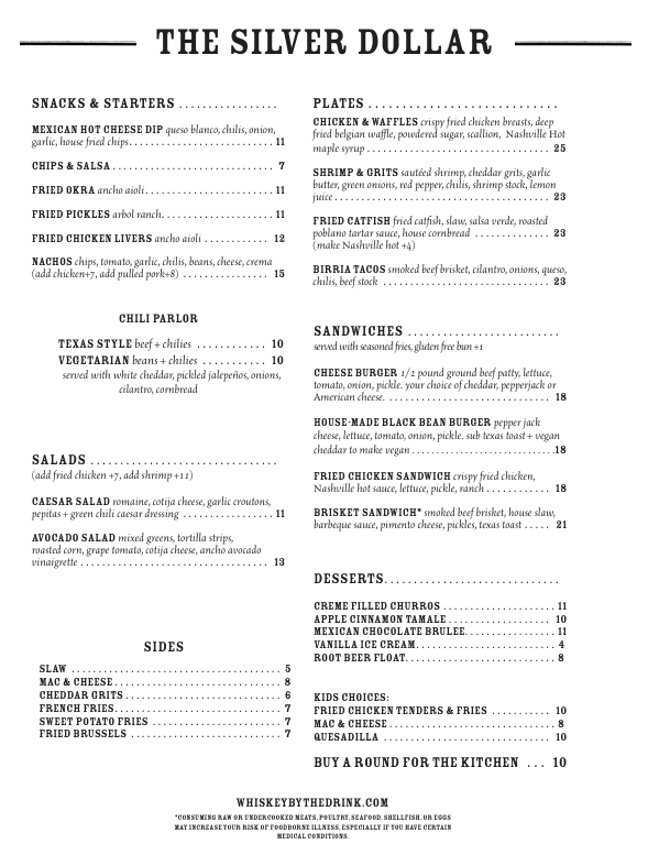 Dinner — The Silver Dollar