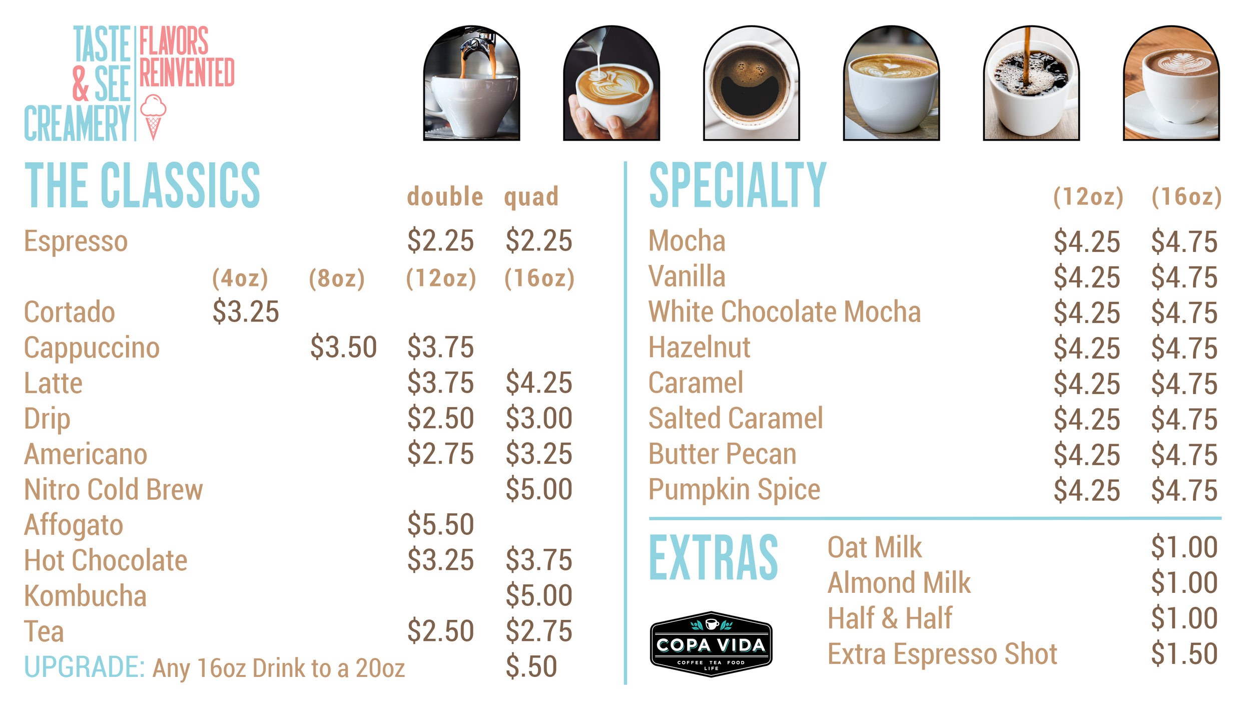 Coffee Menu — Taste & See