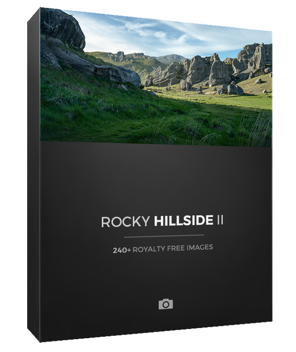 ROCKY HILLSIDE II - PHOTOBASH - High Quality Reference Photos & Masked PNGs for Artists & Creatives