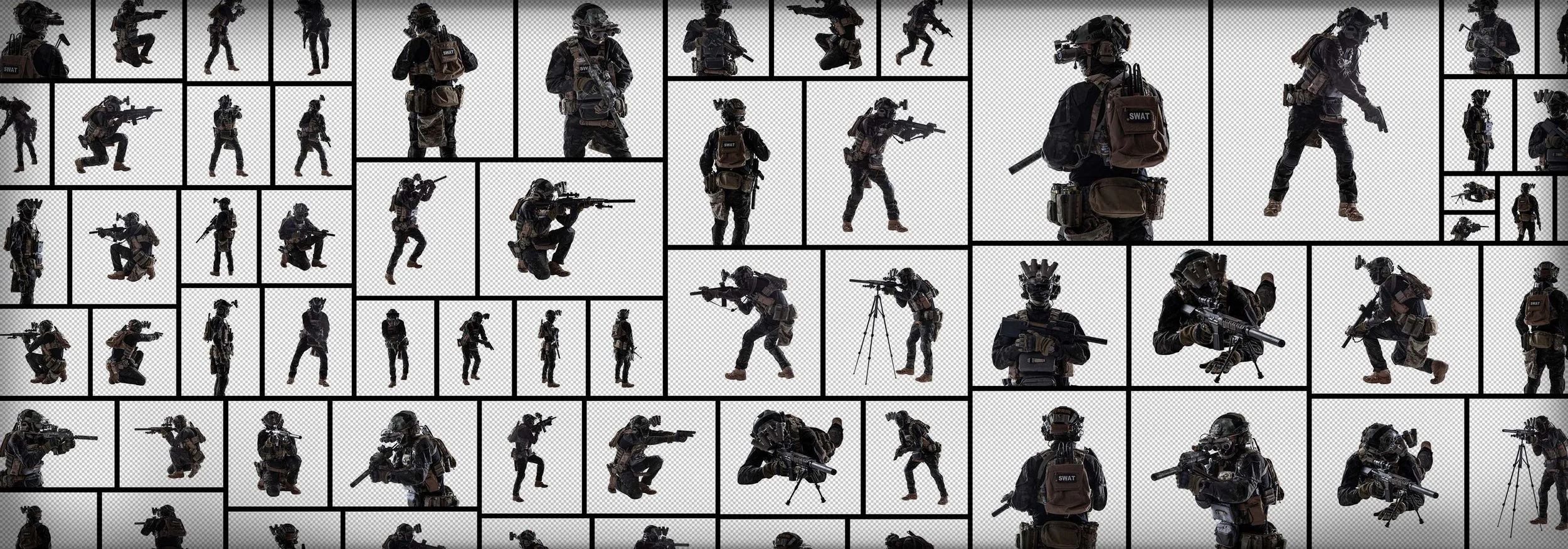 SWAT TEAM - PHOTOBASH - High Quality Reference Photos & Masked PNGs for ...
