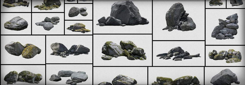 ROCKS & STONES - PHOTOBASH - High Quality Reference Photos & Masked ...