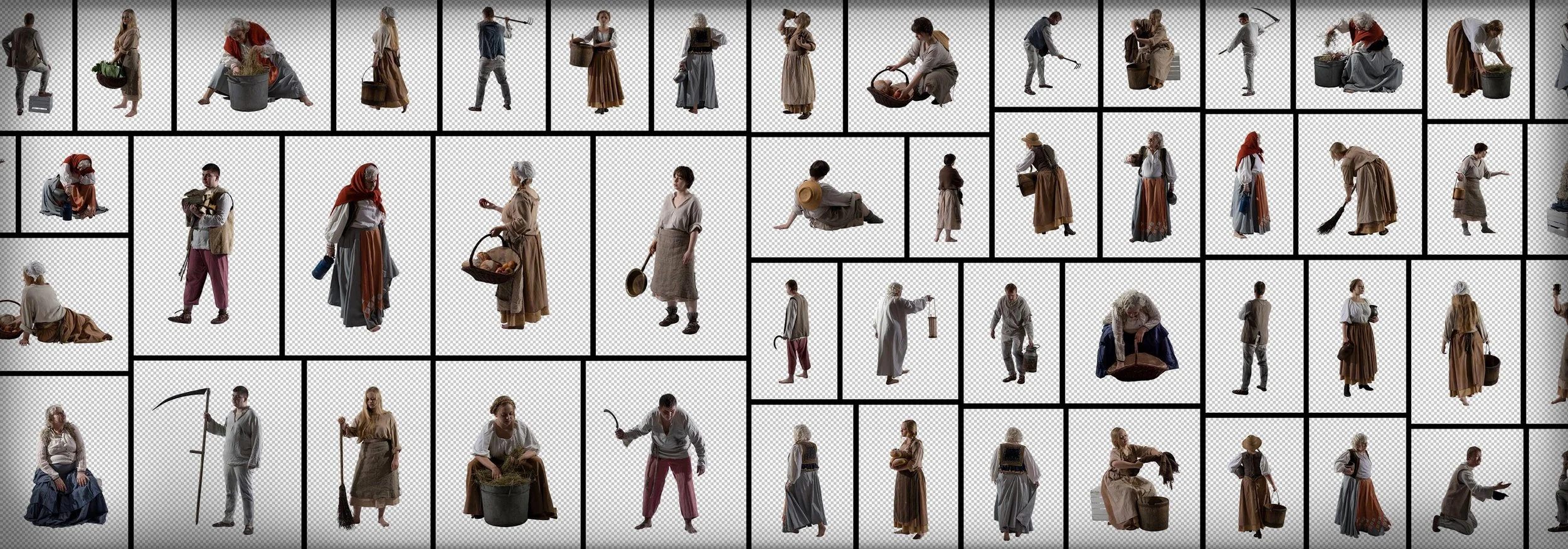 MEDIEVAL VILLAGERS II - PHOTOBASH - High Quality Reference Photos ...