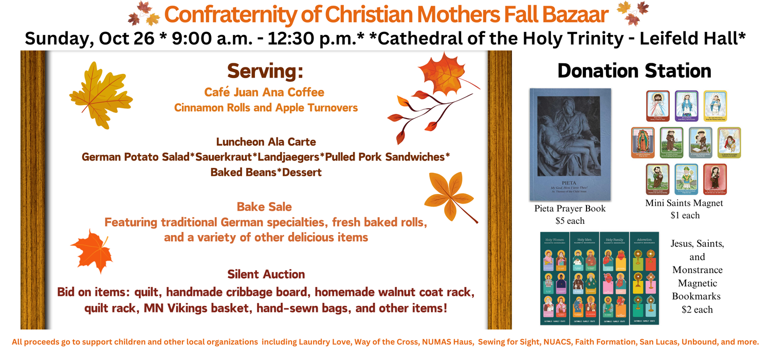 Fall Bazaar - Christian Mothers, Cathedral of the Holy Trinity — Diocese of New Ulm