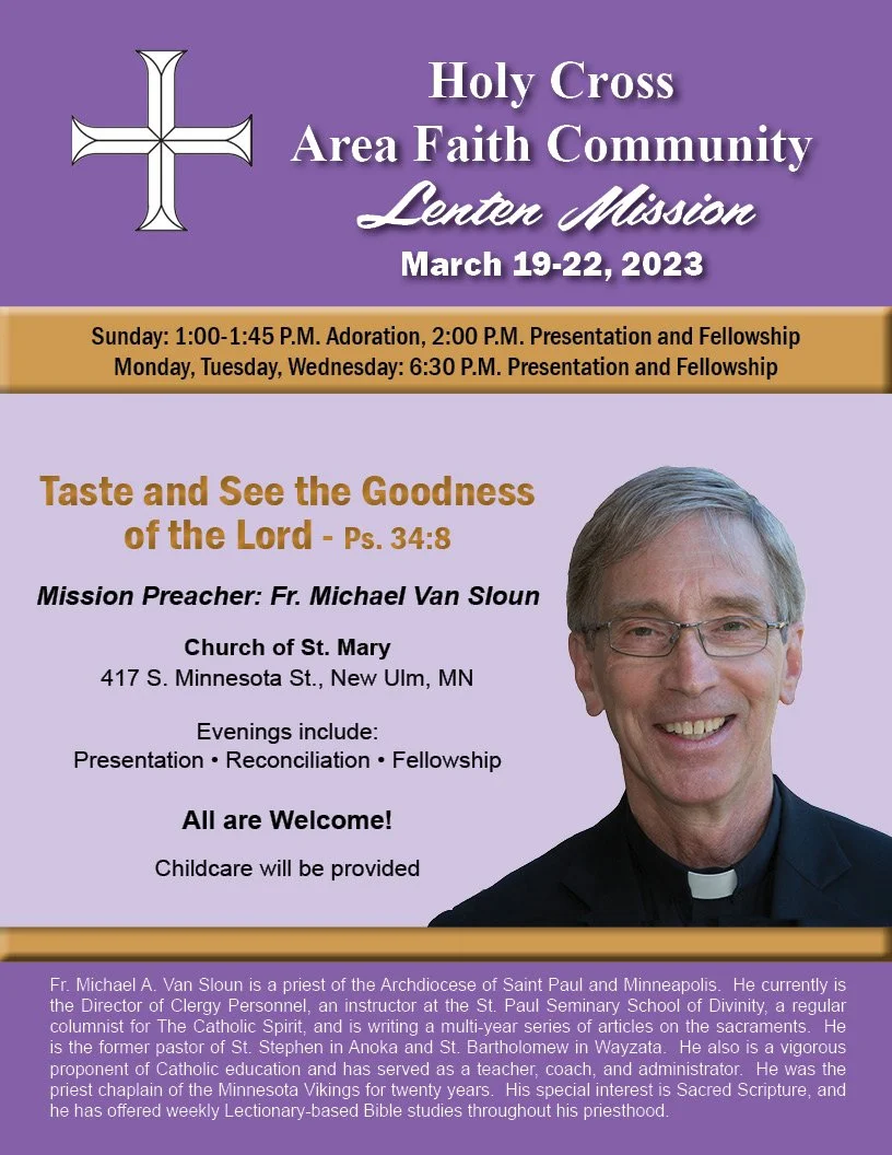 Taste & See the Goodness of the Lord - Holy Cross AFC Lenten Mission ...