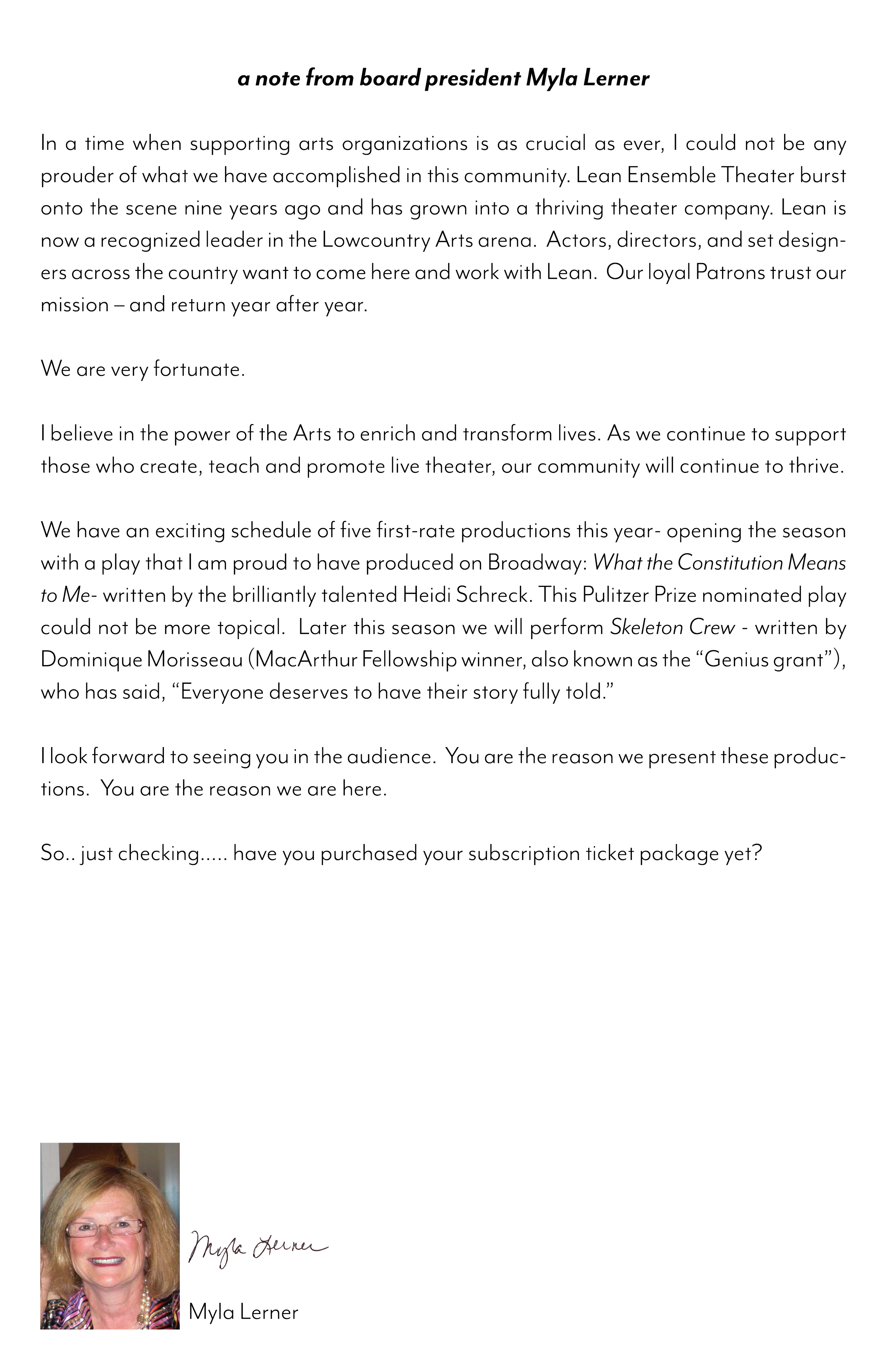 Lean Ensemble Theater