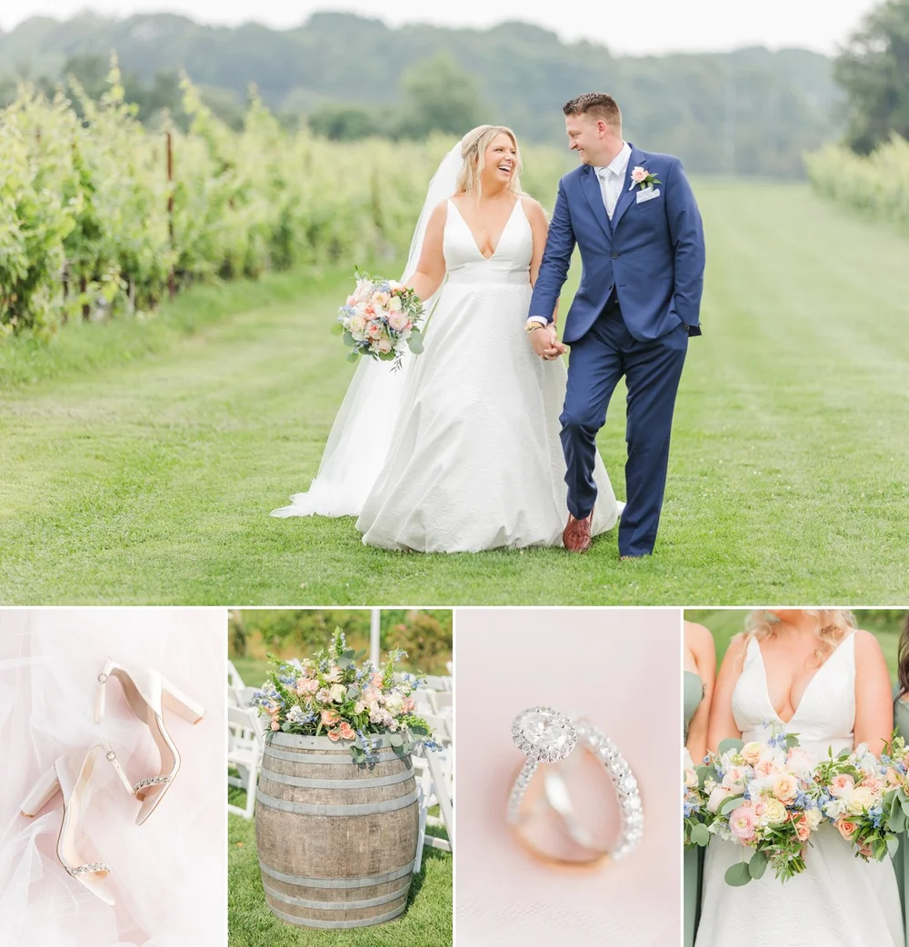 Saltwater Farm Vineyard Wedding in Stonington, CT | Emily & Lenny ...