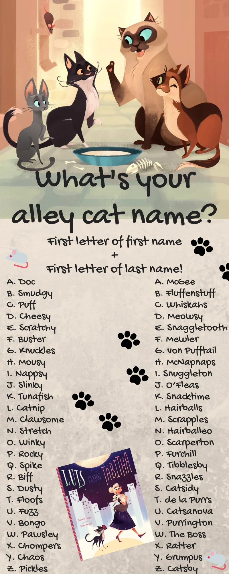 What's your alley cat name? — Stephanie Campisi