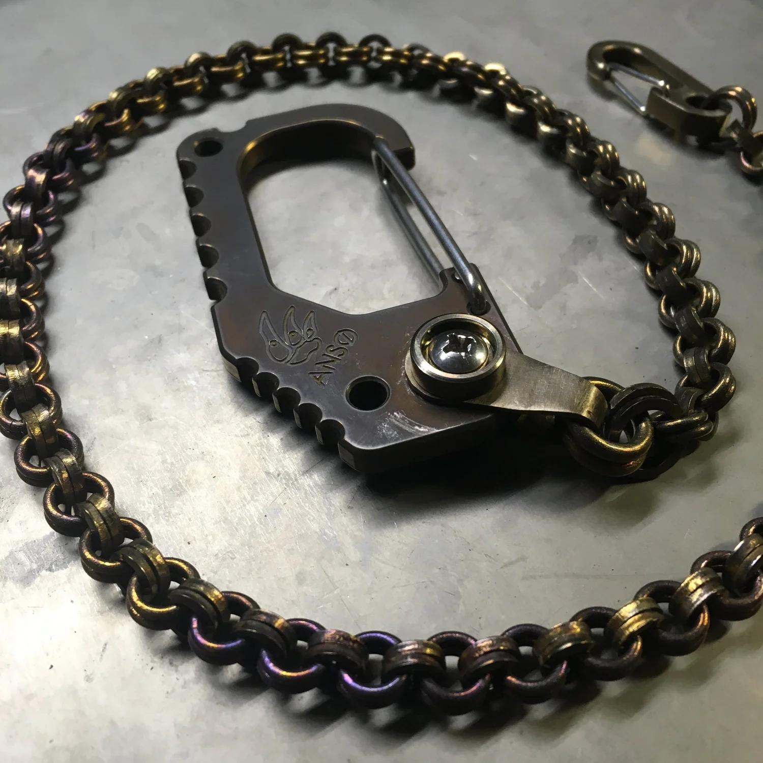 First and possibly only all titanium Wallet Chain with an Anso ...