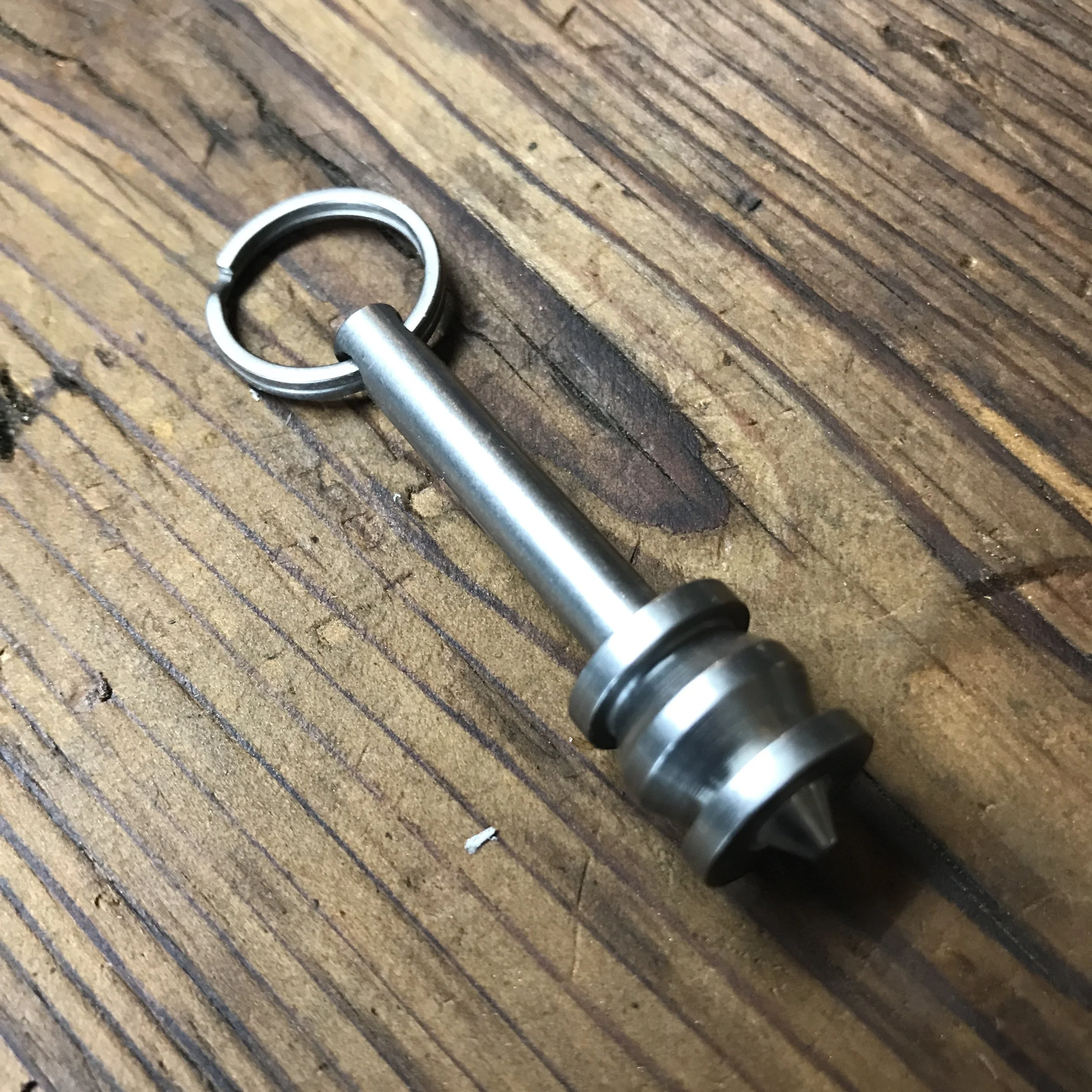 1/2" diameter Titanium bead Keeper, Hourglass — OberMetalWorks