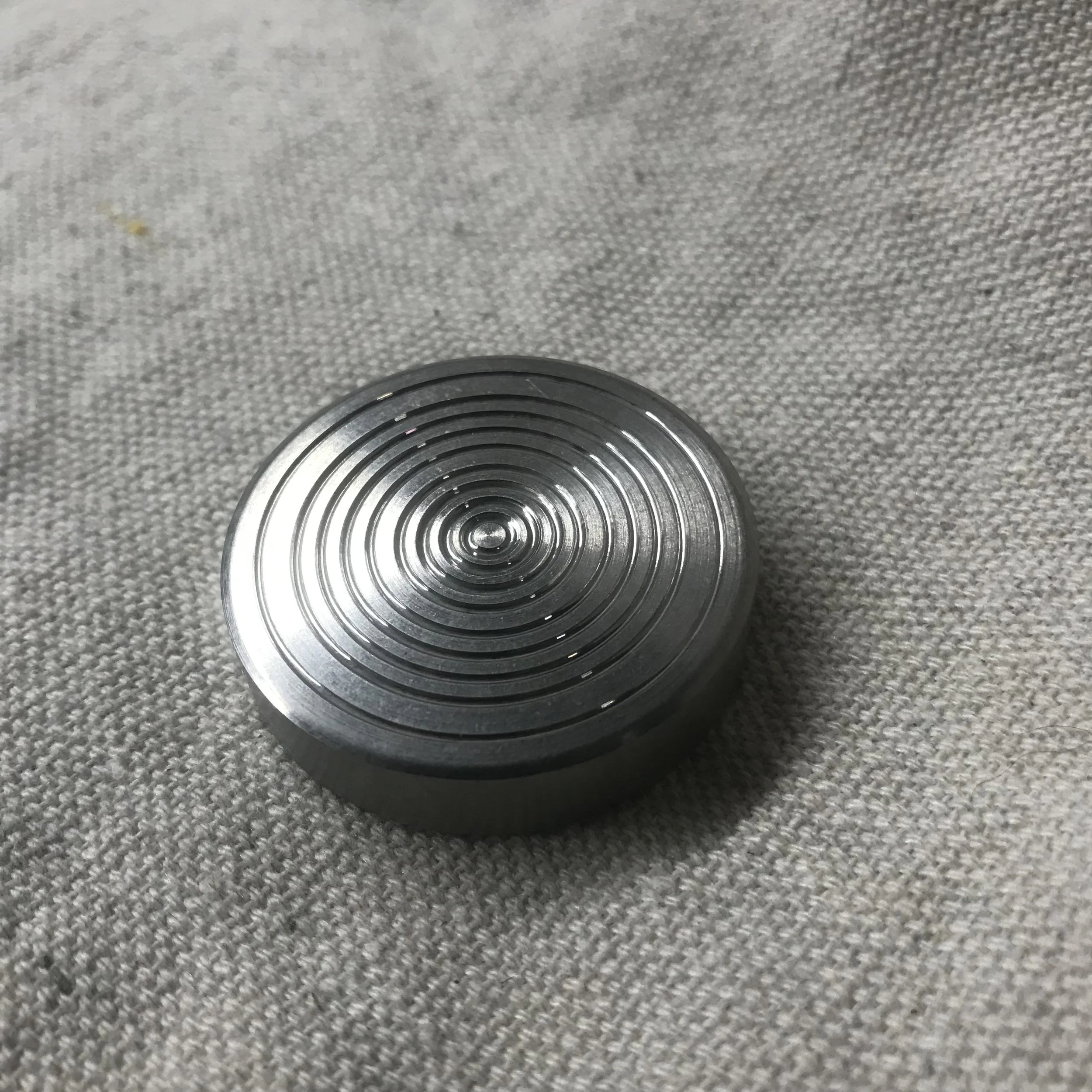1.5" Titanium Compass Coin with 2 Circles — OberMetalWorks