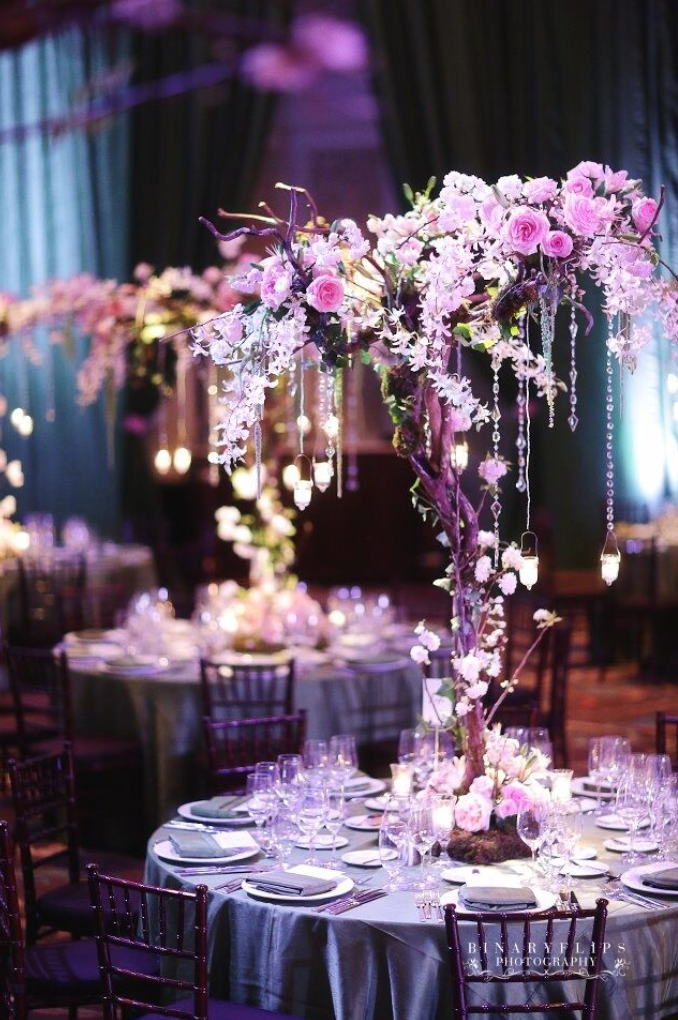 Tree Table Centerpieces or Branches Structures — Raining Roses ...