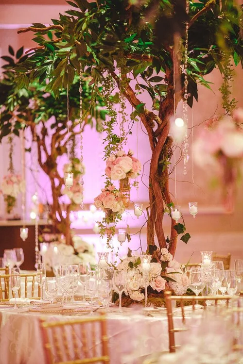 Tree Table Centerpieces or Branches Structures — Raining Roses ...