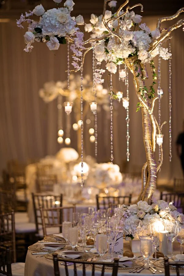 Tree Table Centerpieces or Branches Structures — Raining Roses ...