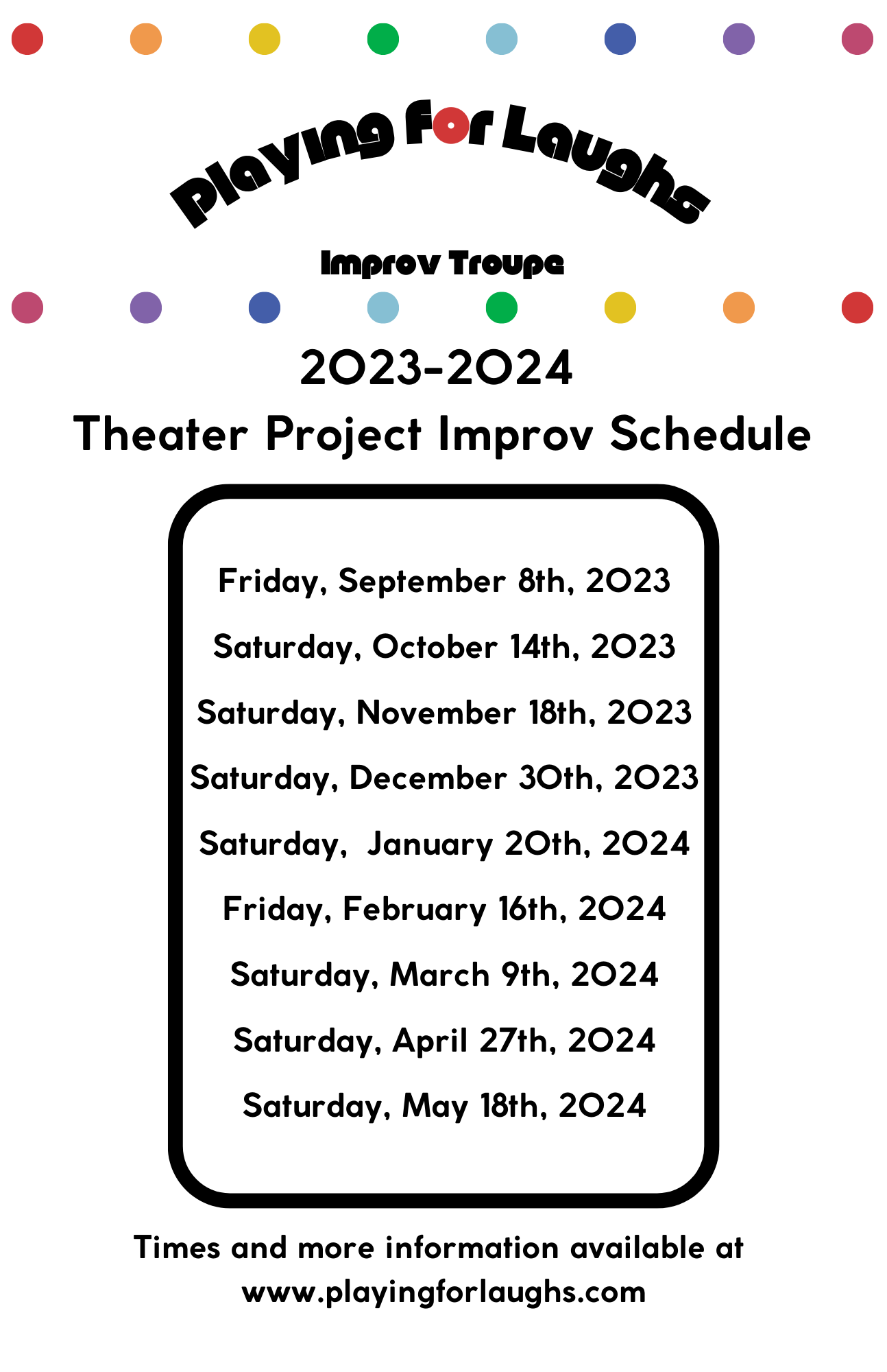 Playing for Laughs: Improv Troupe — THE THEATER PROJECT