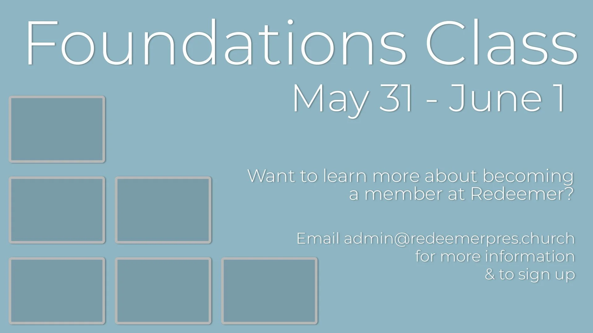 Worship & Bulletin — Redeemer Presbyterian