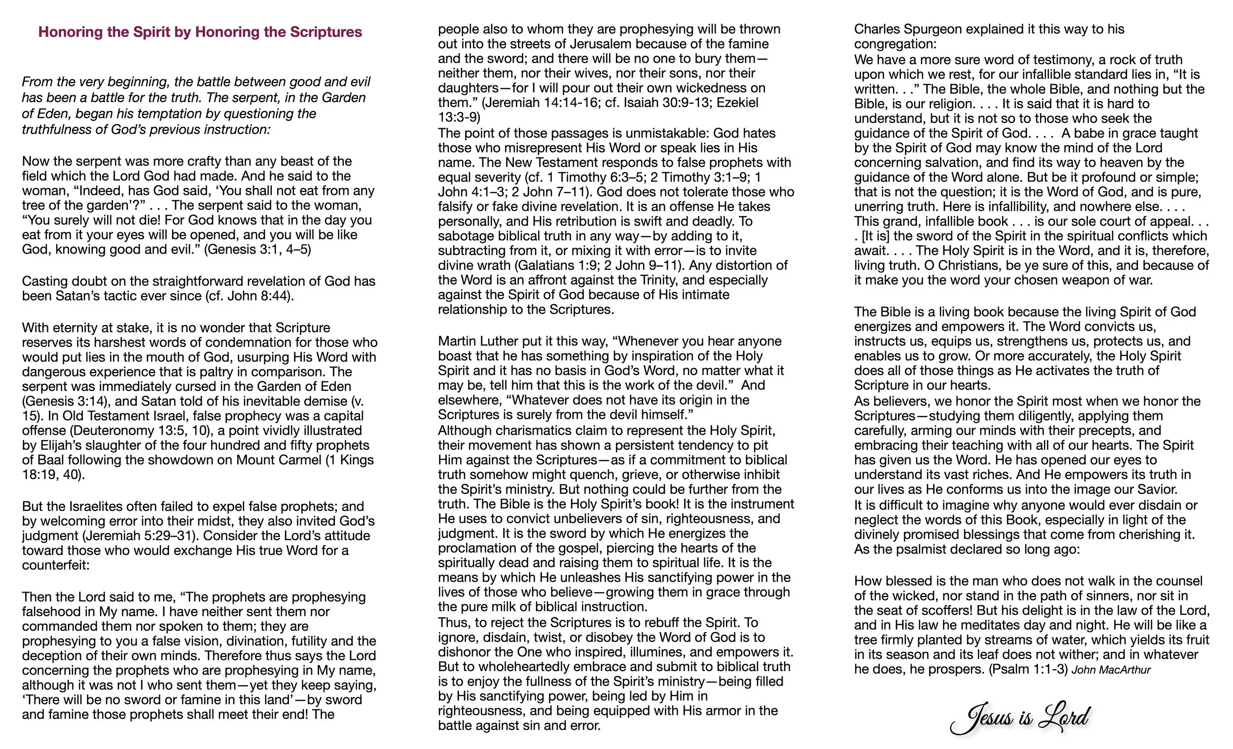 Sunday Bulletin September 8, 2024 — Calvary Bible Church