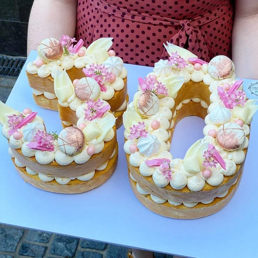 Double Number Cake with Rose Gold — Vanilla Pod