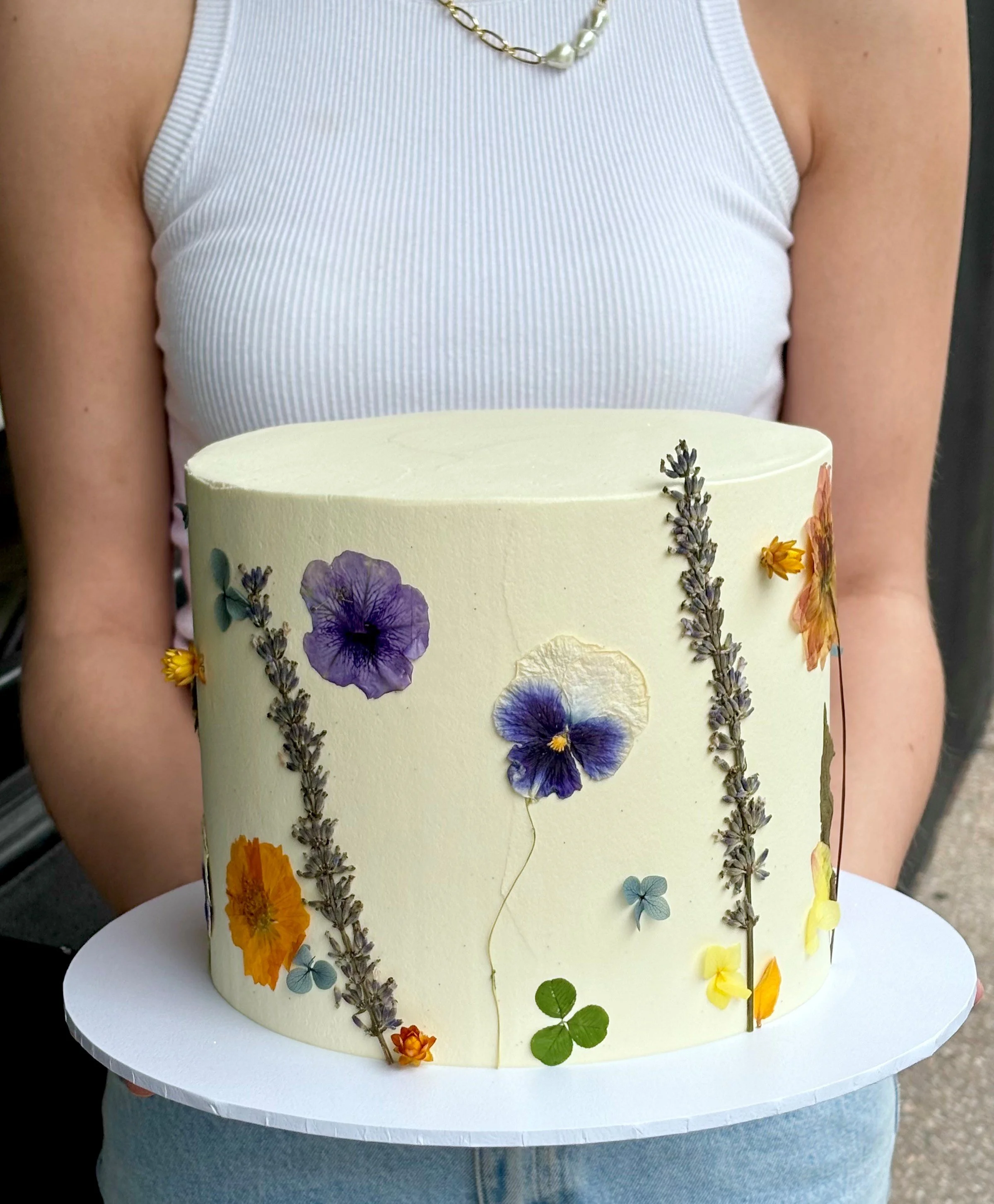Pressed Flower Cake — Vanilla Pod