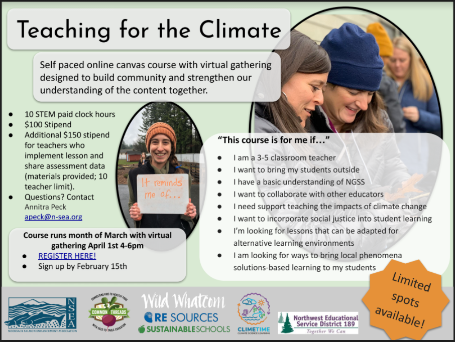 Workshop - Teaching for the Climate — Wild Whatcom
