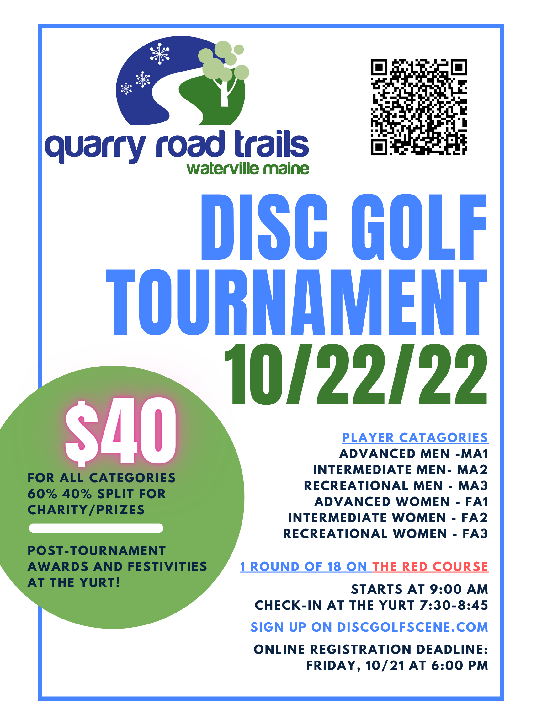 Friends Of Quarry Road Disc Golf Tournament Quarry Road Trails