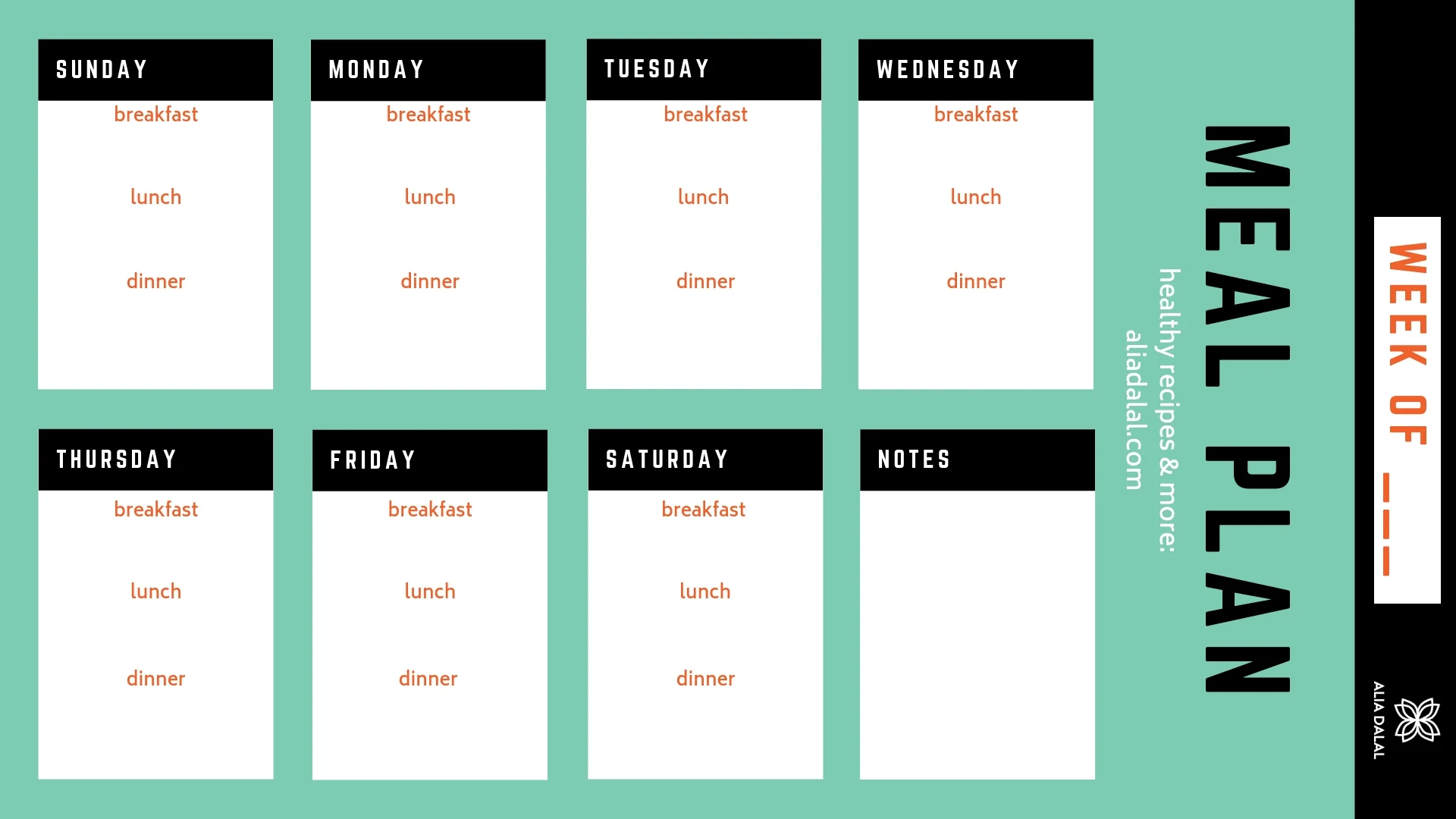 Healthy Eating Plan Template