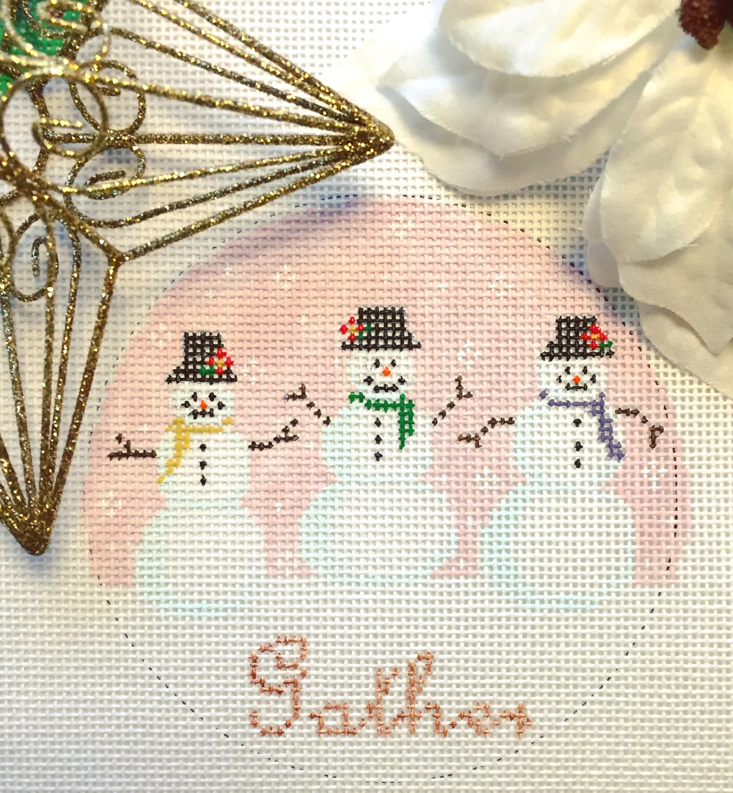 Holiday Ornaments Needlepoint Designs || The Plum Stitchery