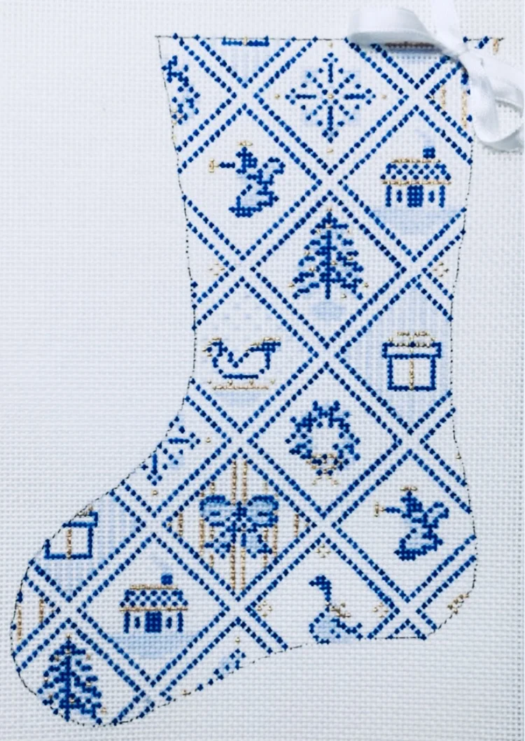 Mini Stockings Needlepoint Designs || The Plum Stitchery