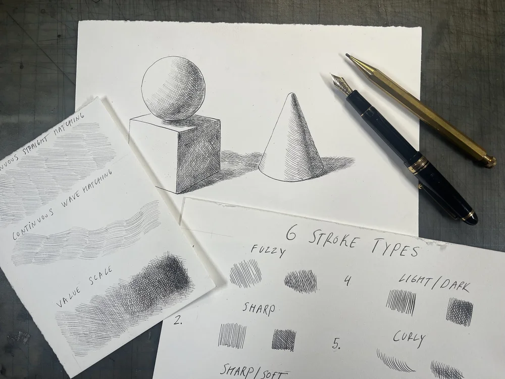 Fundamentals of Cross-Hatching — The Art of Marc Kompaneyets