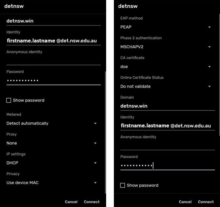 Connecting — BYOD Hub