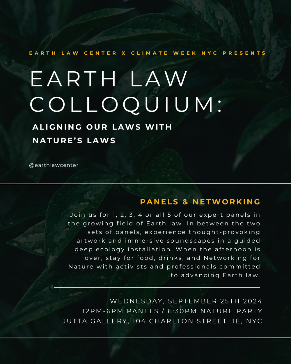 Earth Law Center at Climate Week NYC — Earth Law Center