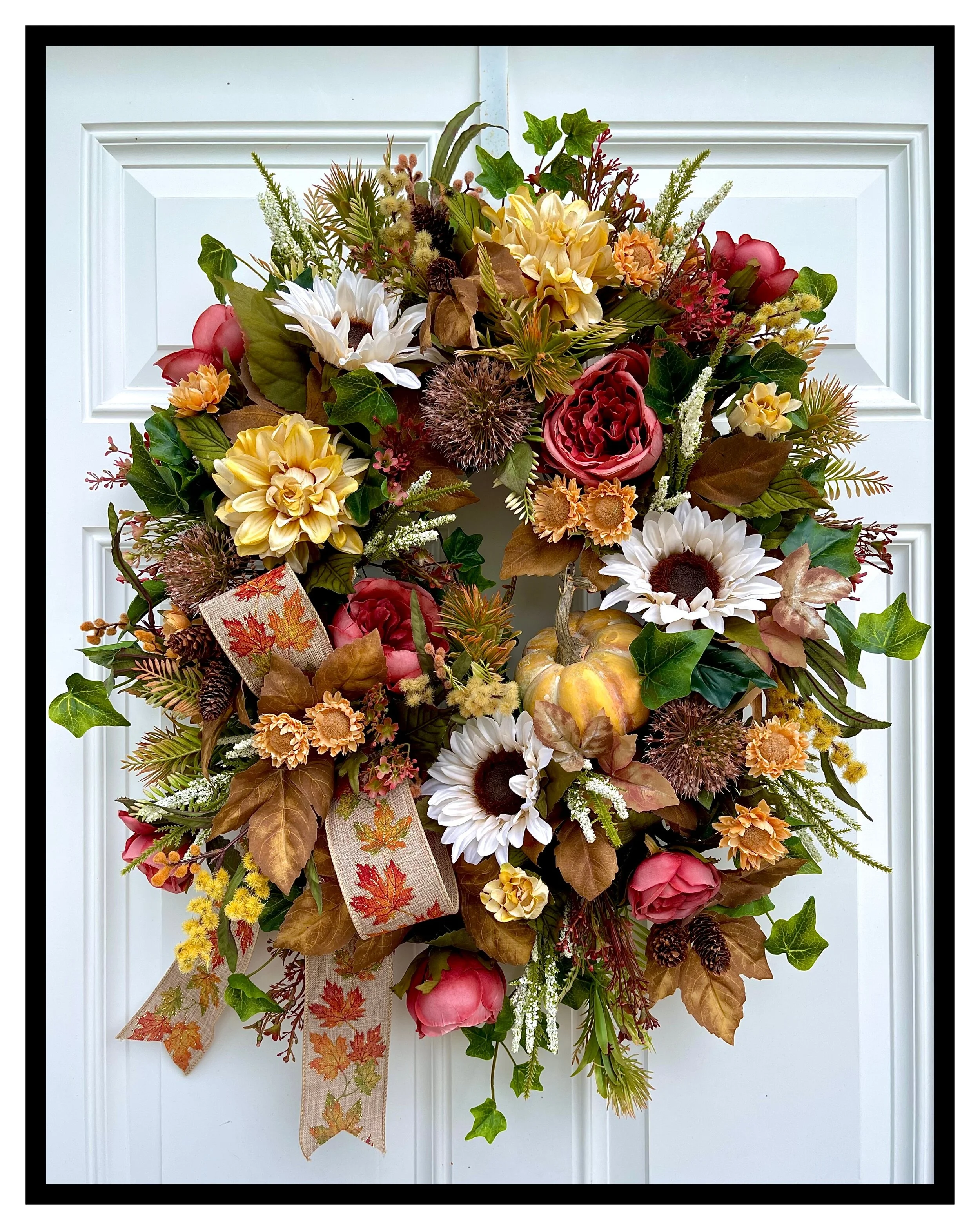 Home & Living Wreaths & Door Hangers Fall Elegant Wreath Home Décor ...