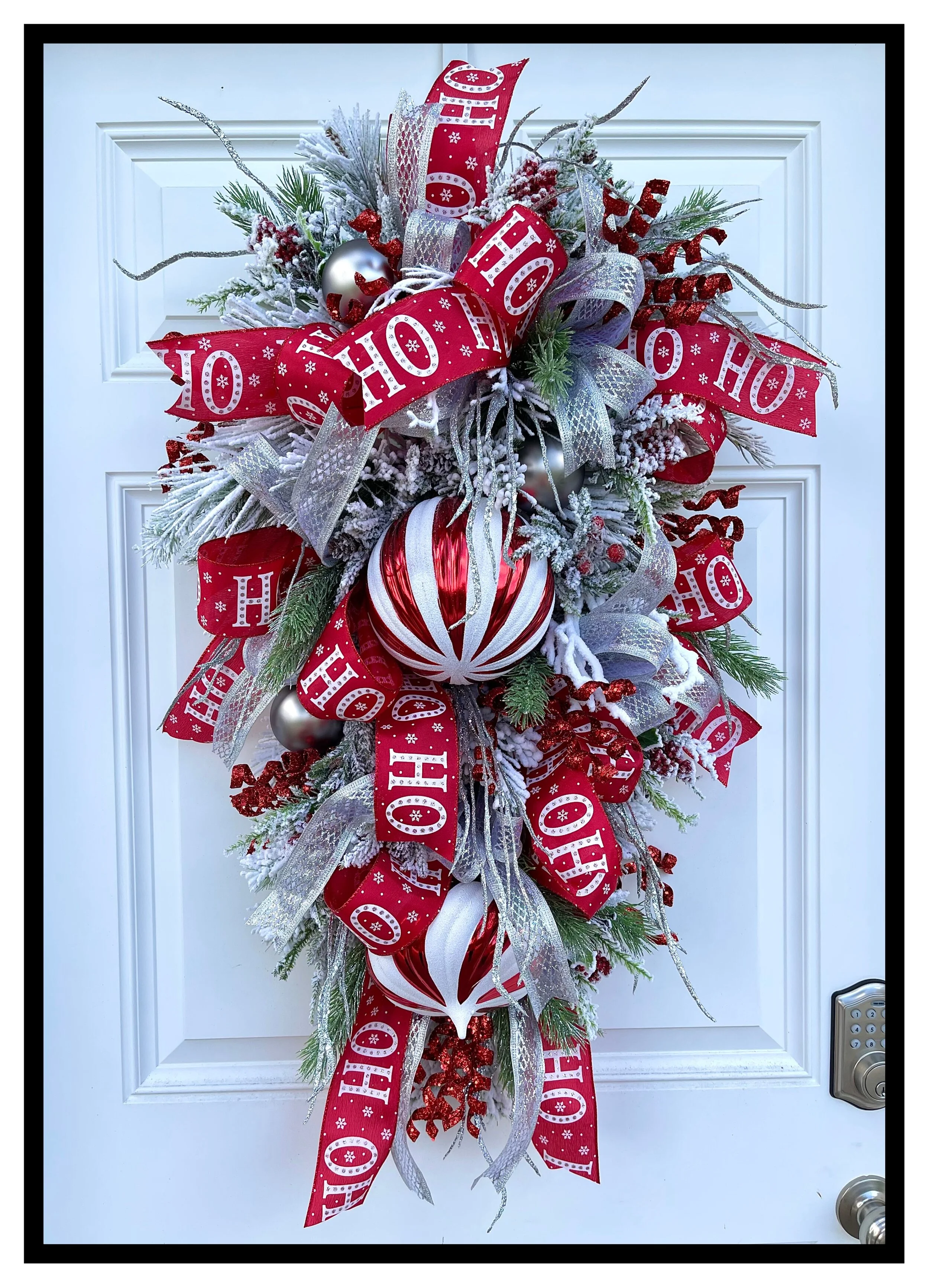 Elegant Christmas Wreaths and Swags For Front Door | Floral Holiday ...