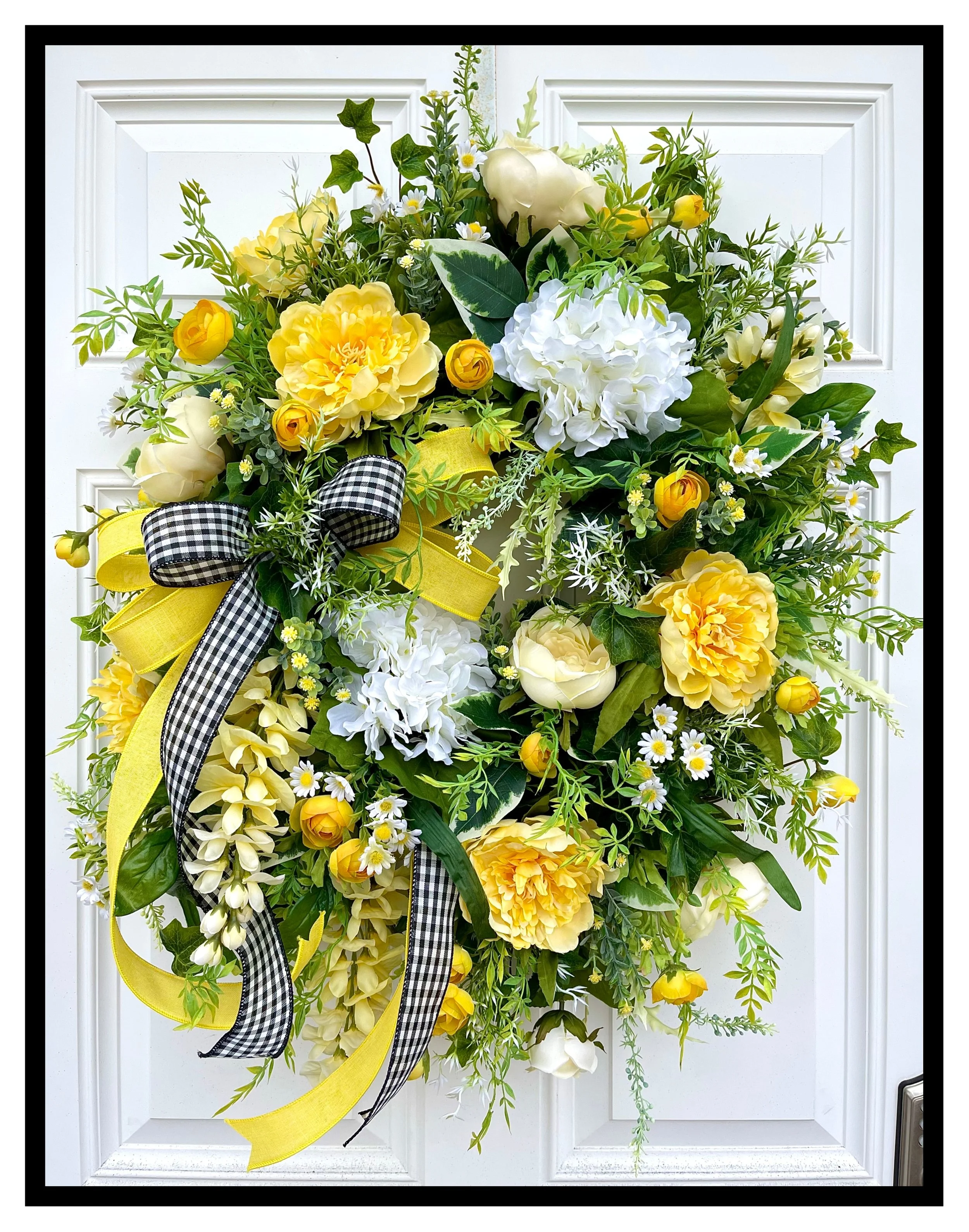 Designer Front Door Wreaths and Floral Swags | Horizontal Wall Swags ...