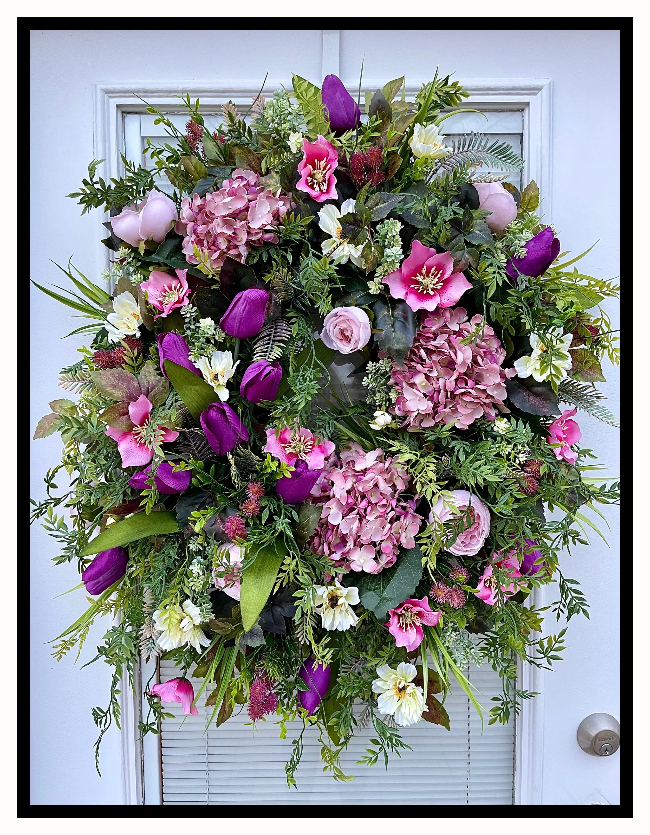 Front Door Wreaths and Swags For Spring | Silk Floral Spring Wreaths ...