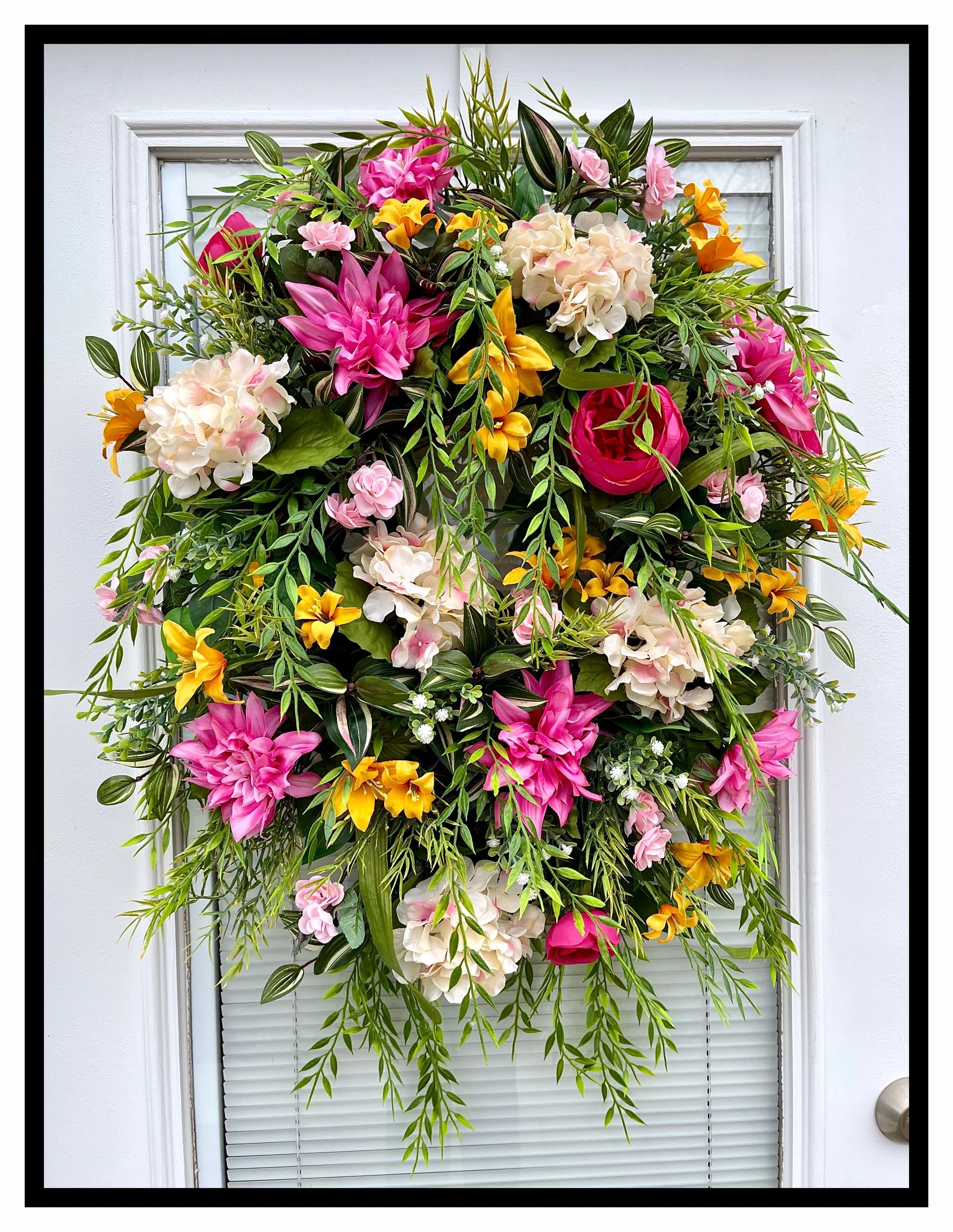 Designer Front Door Wreaths and Floral Swags | Horizontal Wall Swags ...