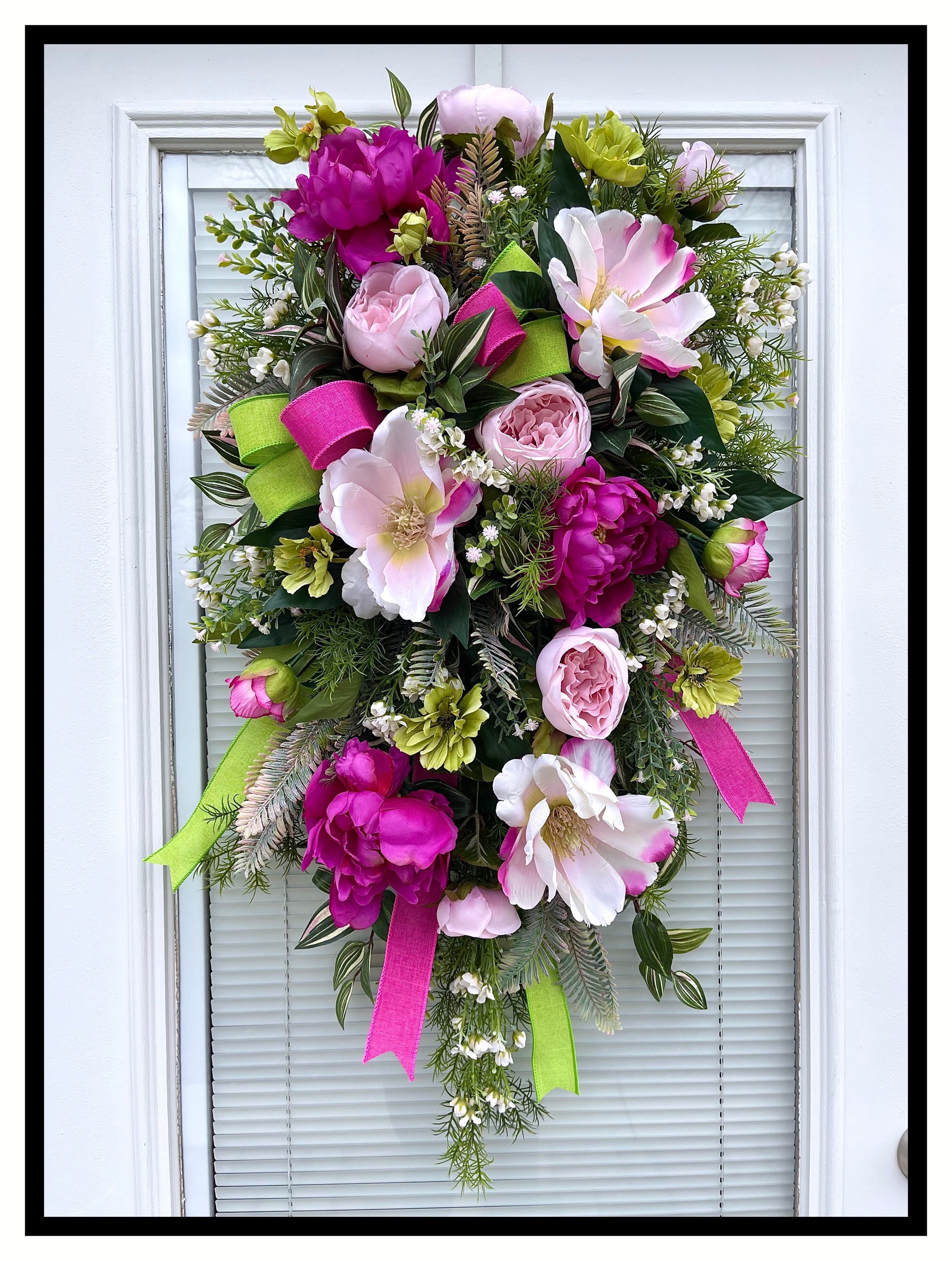 Decorative Silk Floral Wall Swags | Front Door Swags | Artificial ...