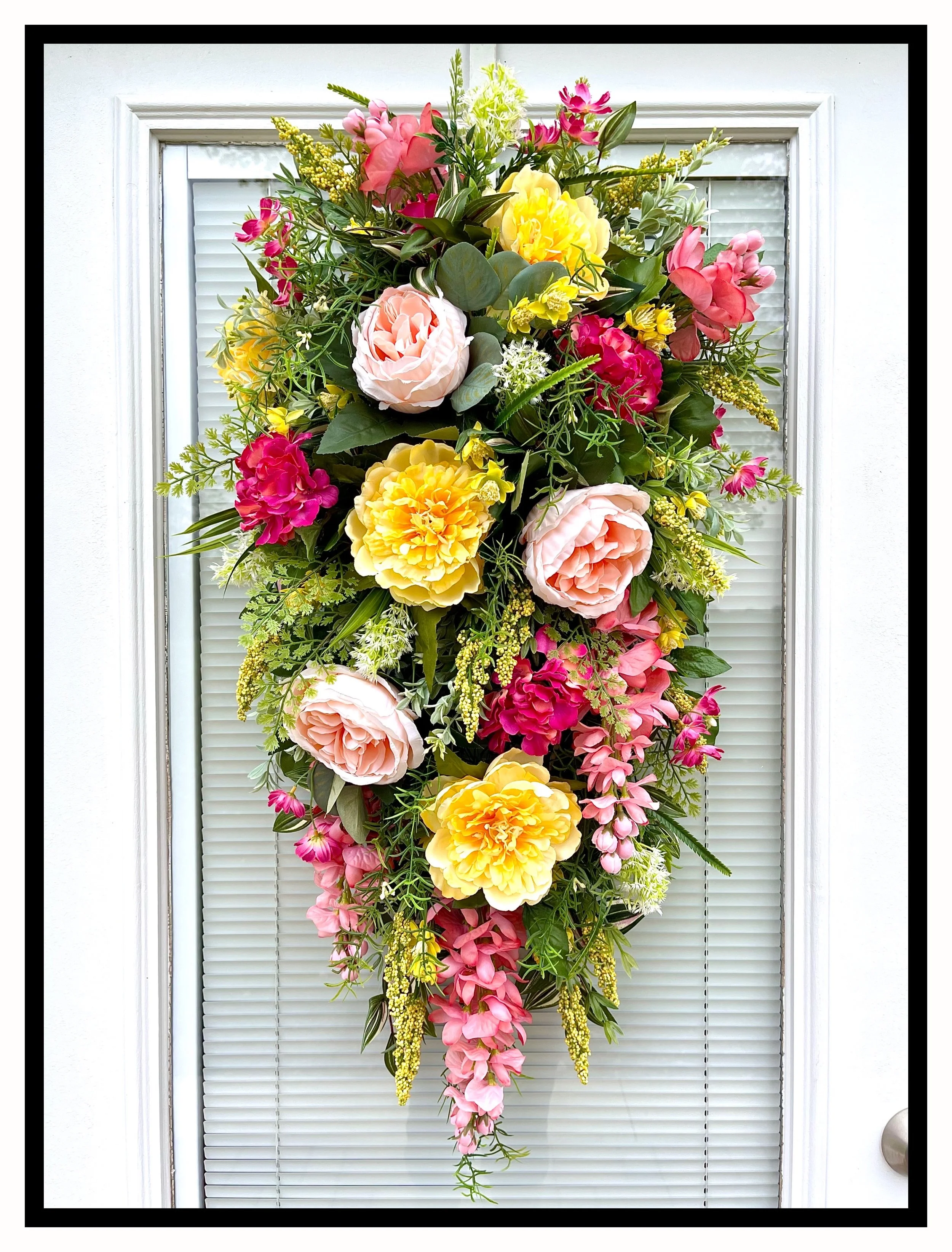 Decorative Silk Floral Wall Swags | Front Door Swags | Artificial ...