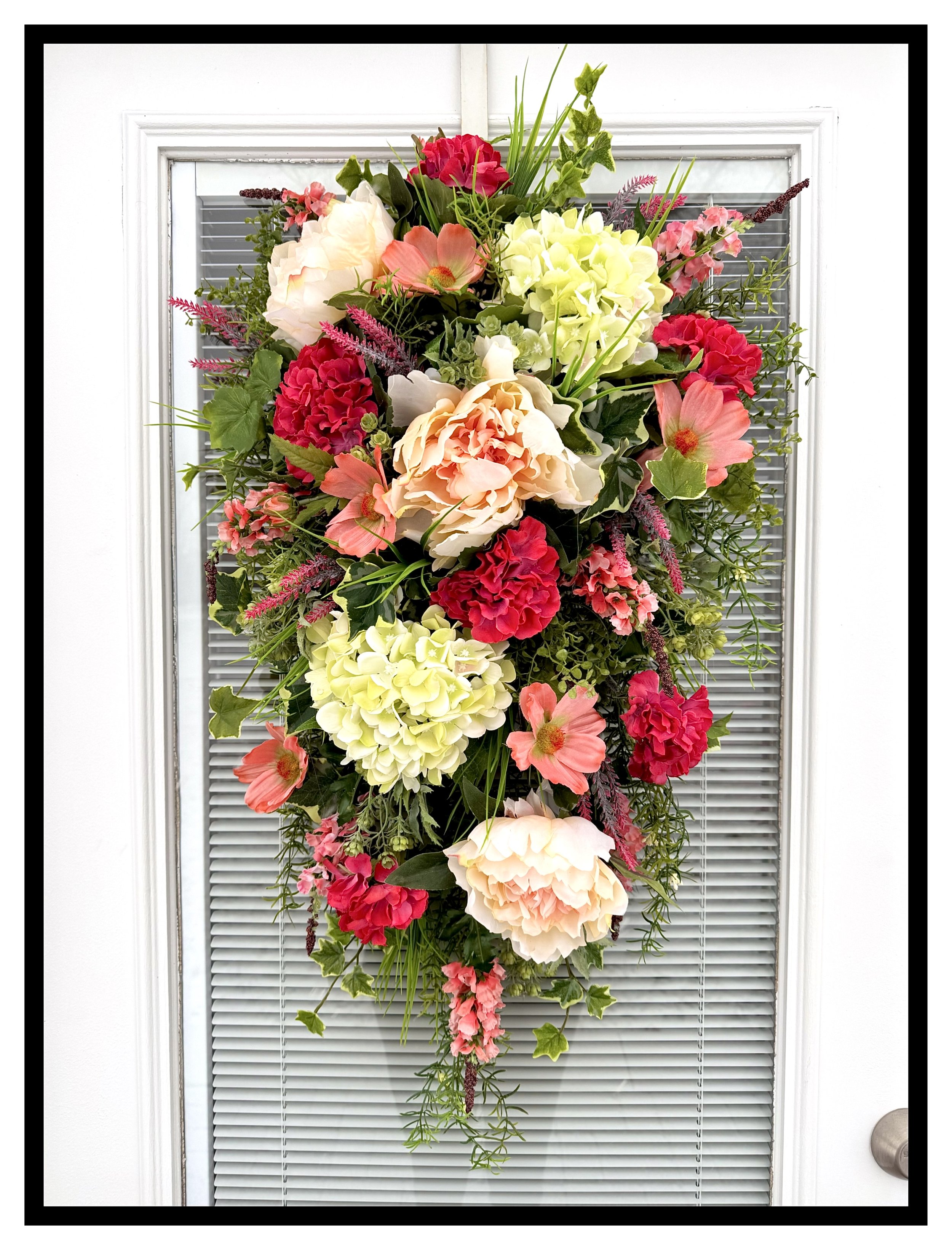 Decorative Silk Floral Wall Swags | Front Door Swags | Artificial ...