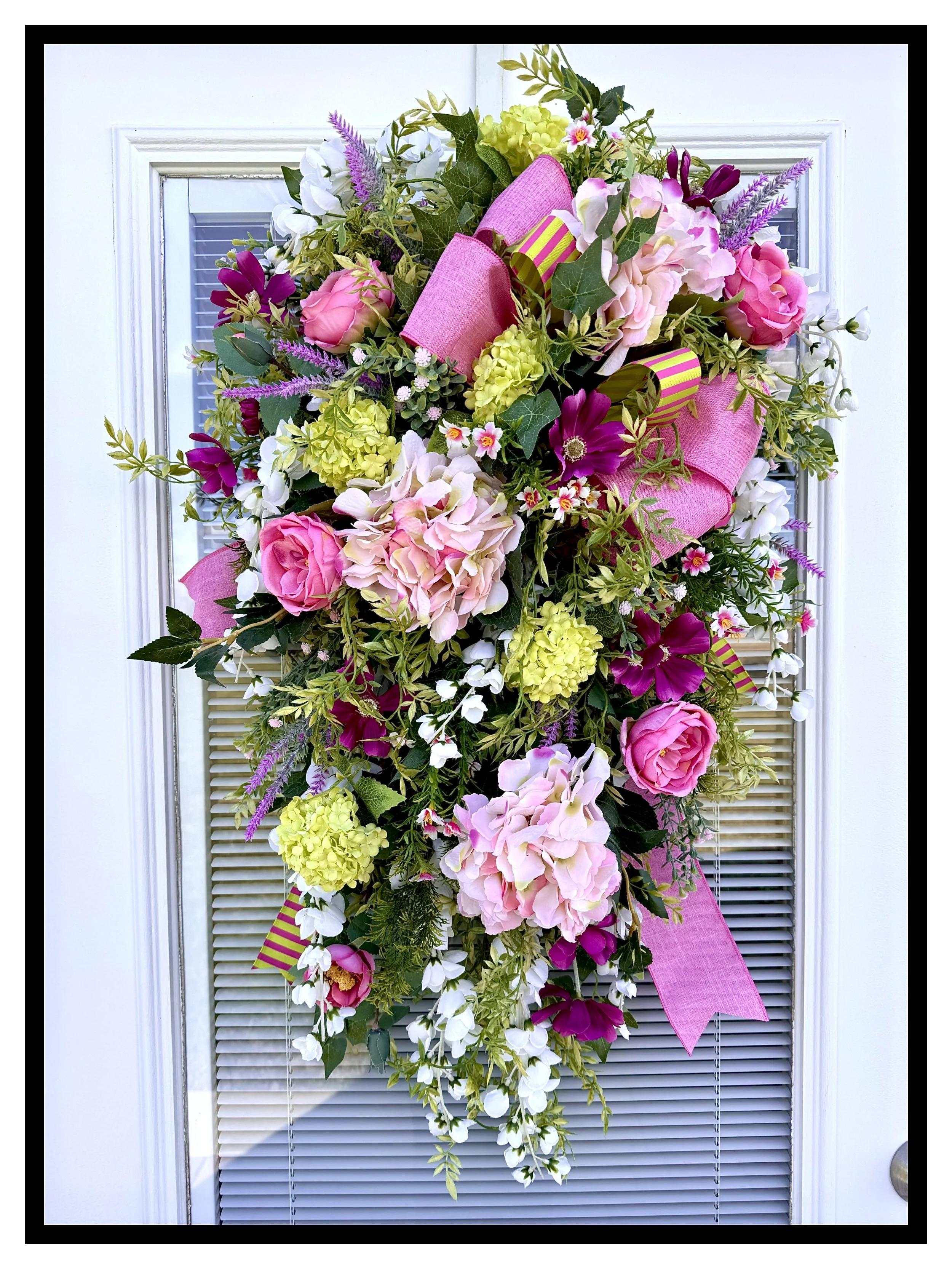 Front Door Wreaths and Swags For Spring | Silk Floral Spring Wreaths ...
