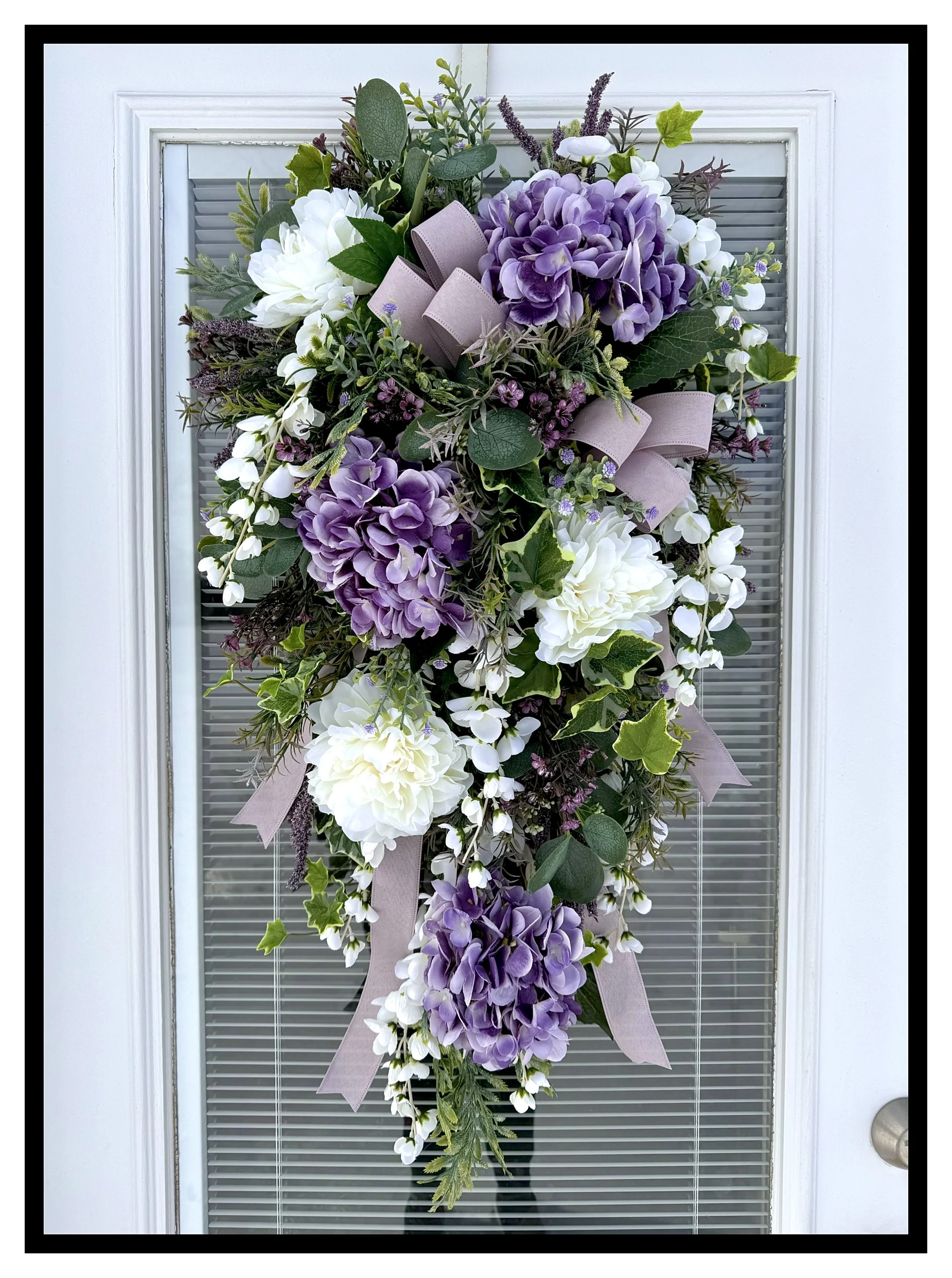 Front Door Wreaths and Swags For Spring | Silk Floral Spring Wreaths ...