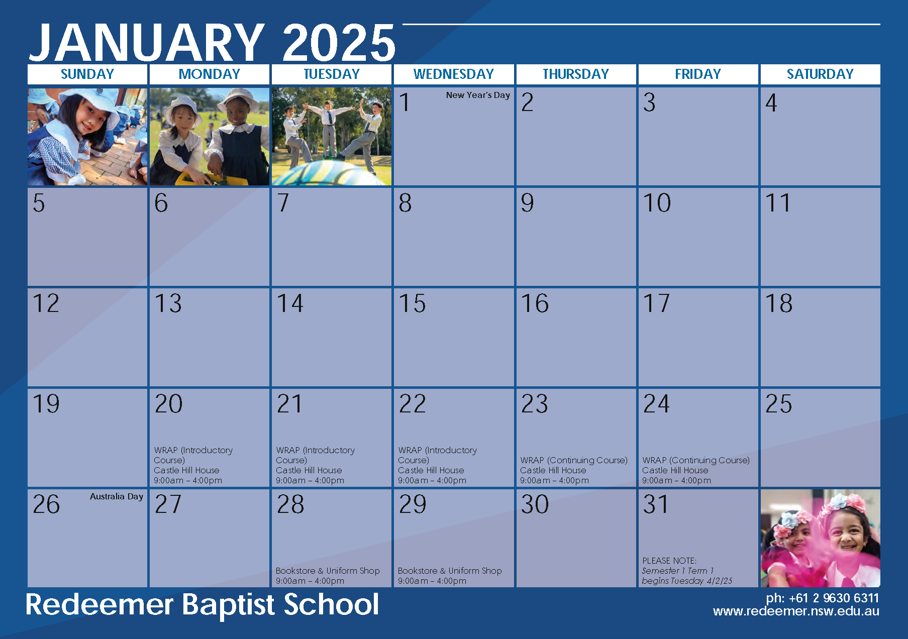 Events — Redeemer Baptist School