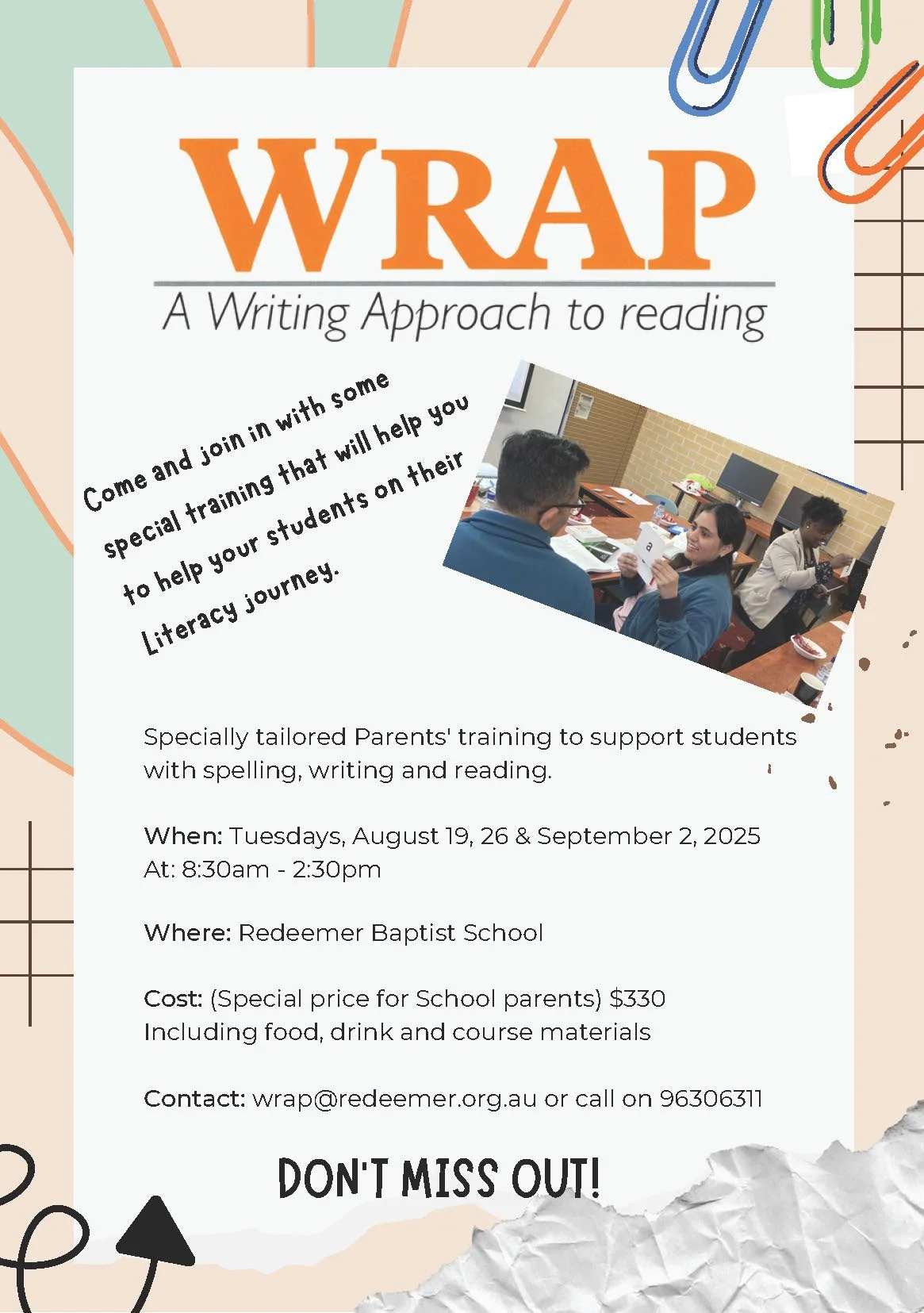 WRAP — Redeemer Baptist School